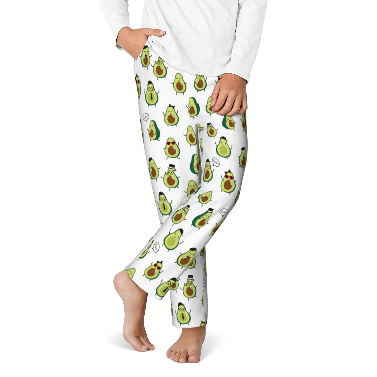 Salouo Avocado Friends Pattern Boys Pajama Pants,Long Sleep Pants for ...