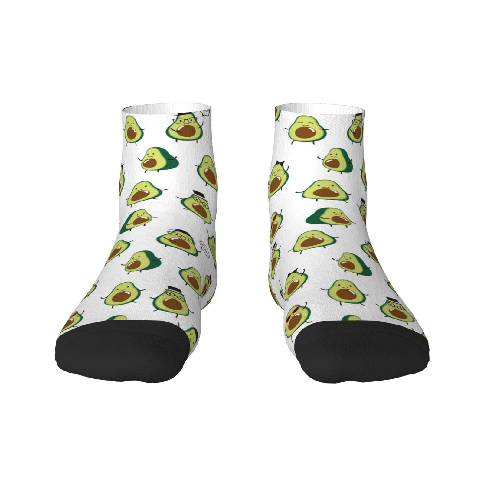 Salouo Avocado Friends Pattern Unisex Middle Tube Socks,Middle-Finger Knee High Socks Over The ...