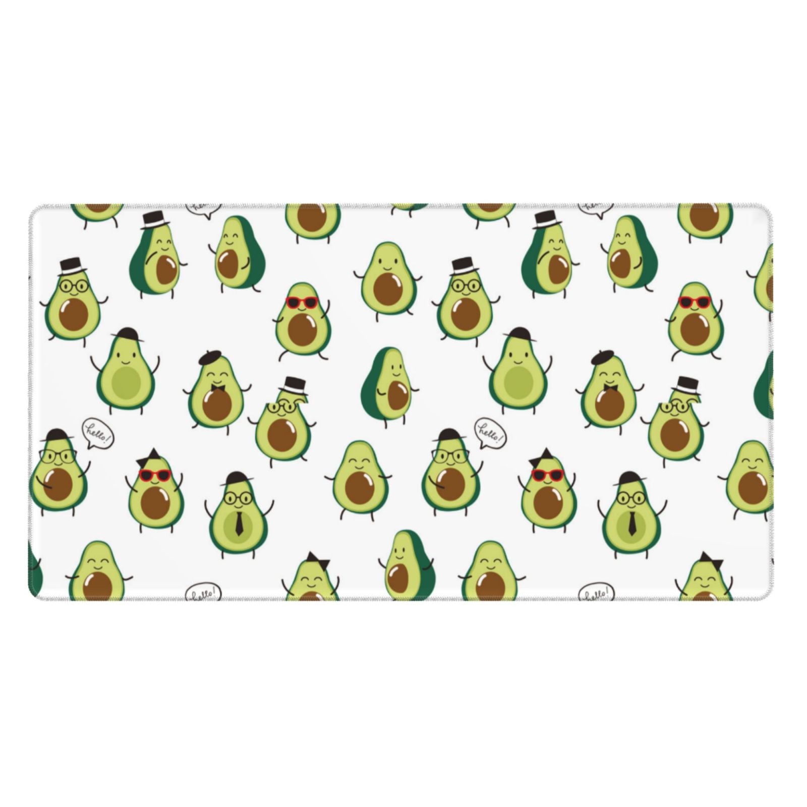 Salouo Avocado Friends Print Large Mouse Pad,Extended Mat Desk Pad, 3mm ...