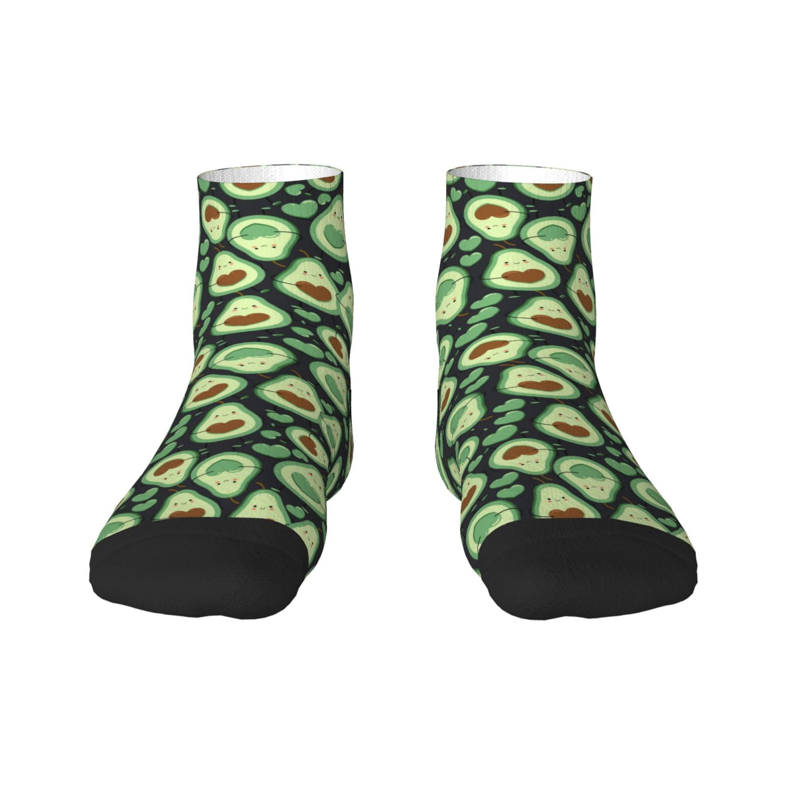 Salouo Avocado Heart Pattern Unisex Middle Tube Socks,Middle-Finger Knee High Socks Over The ...