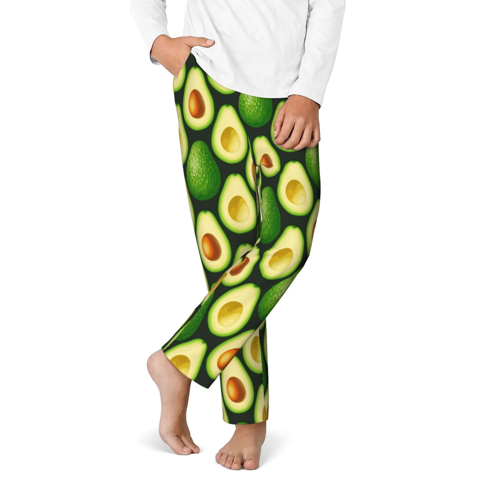 Salouo Avocado Pattern Boys Pajama Pants,Long Sleep Pants for Girls ...