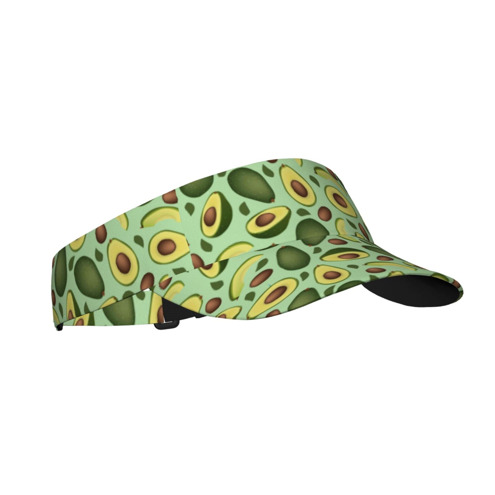 Salouo Avocado With Seeds Pattern Sport Sun Visor Hats,1-Piece of Adult Sunscreen Visor Cap ...