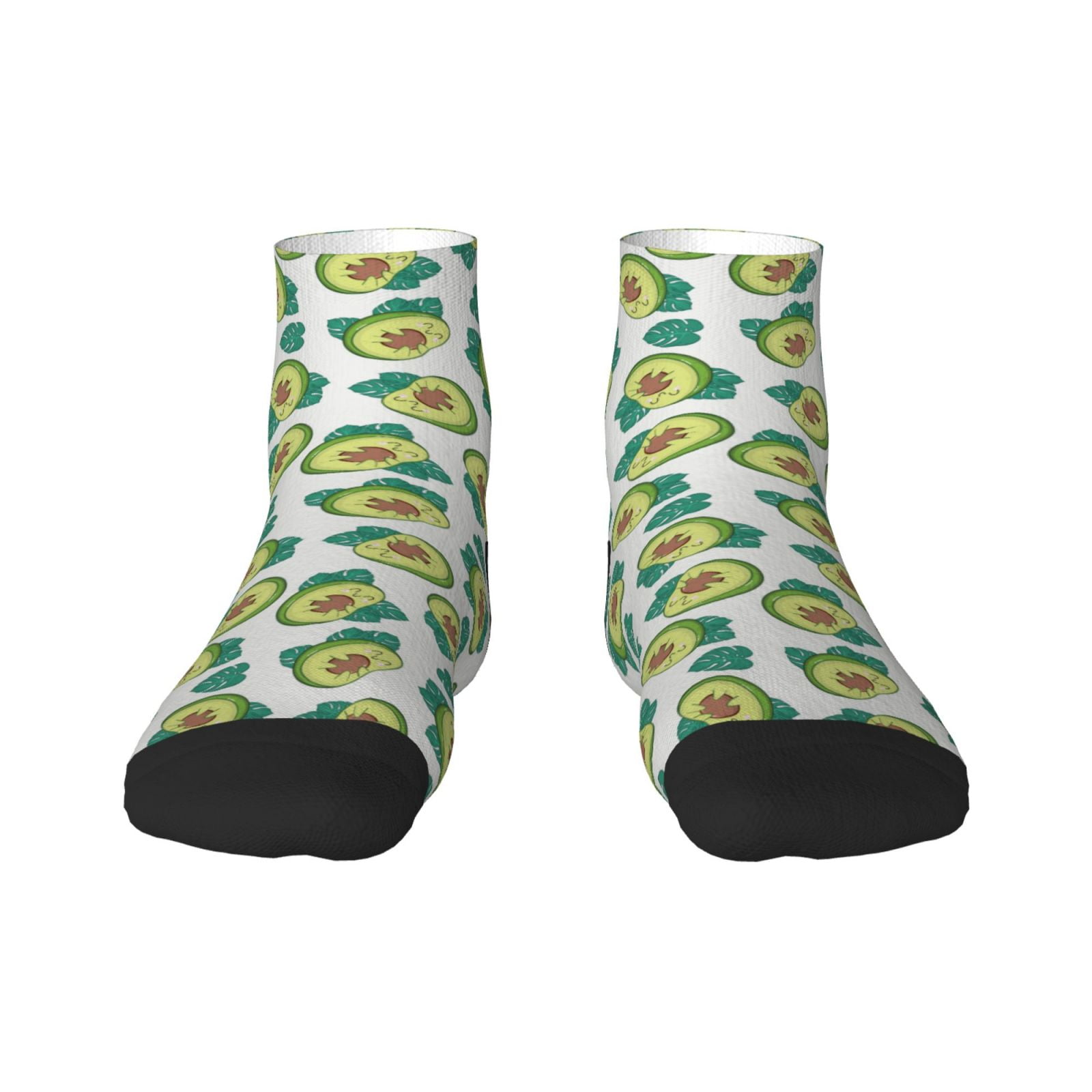 Salouo Avocado Sleeping Pattern Unisex Middle Tube Socks,Middle-Finger Knee High Socks Over The ...