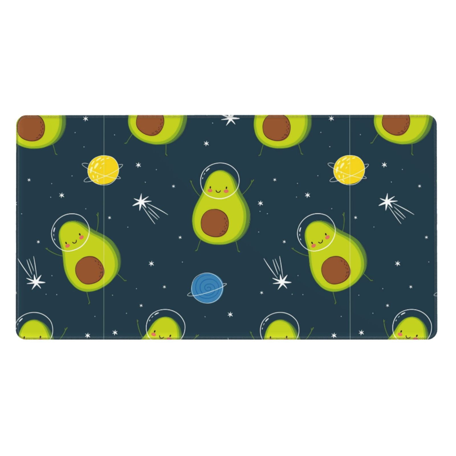 Salouo Avocado in Space Print Large Mouse Pad,Extended Mat Desk Pad ...