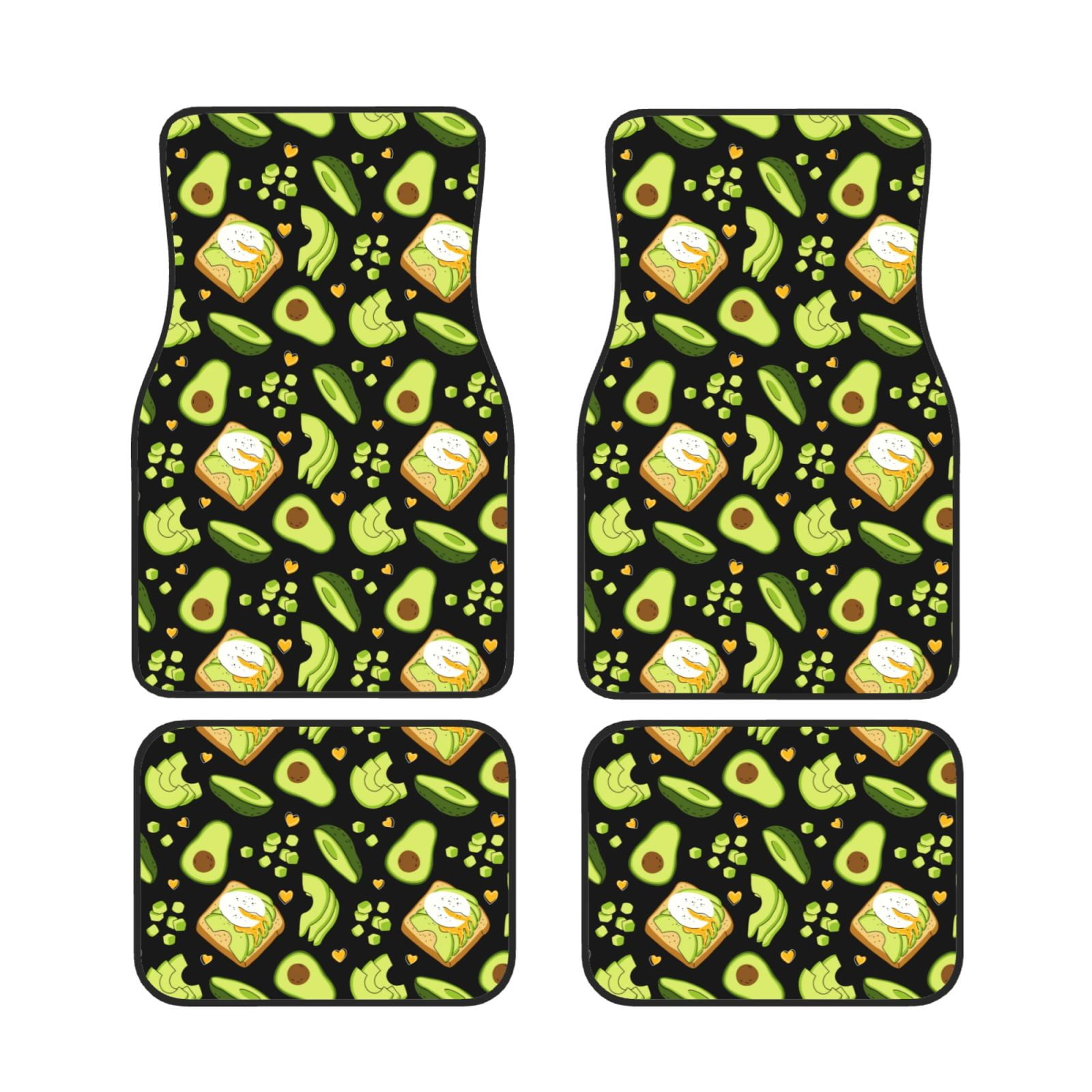 Salouo Avocado Toast for Car Floor Mat Set of 4–Car Carpet Mats - Car ...