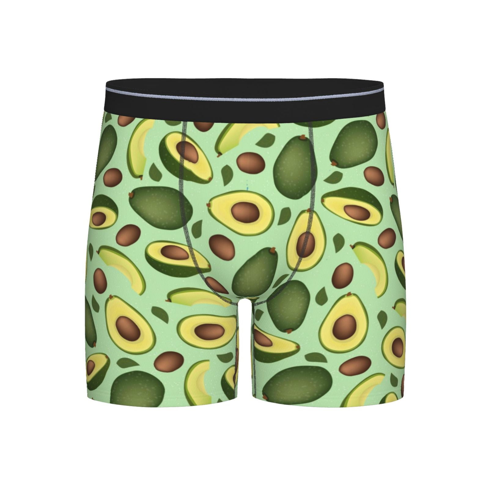 Salouo Avocado With Seeds Pattern Men's Boxer Briefs, Soft & Breathable Underwear Elastic ...