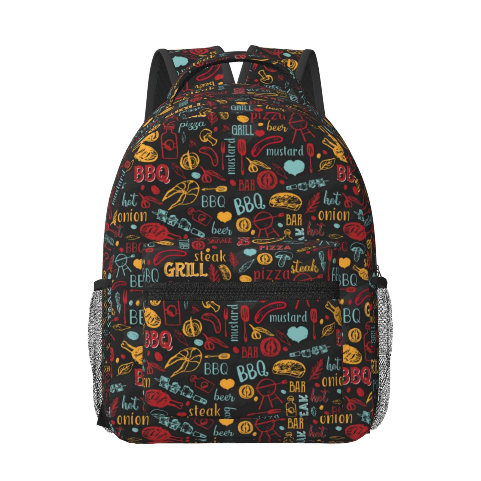 Salouo BBQ Barbecue Grill Print Laptop Backpack 16.5'' Daypack Carry On ...
