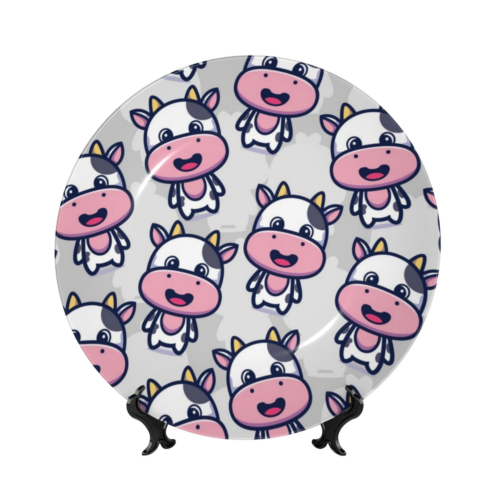 Salouo Baby Cow Pattern Bone China Decorative Plate,Holiday Decor ...