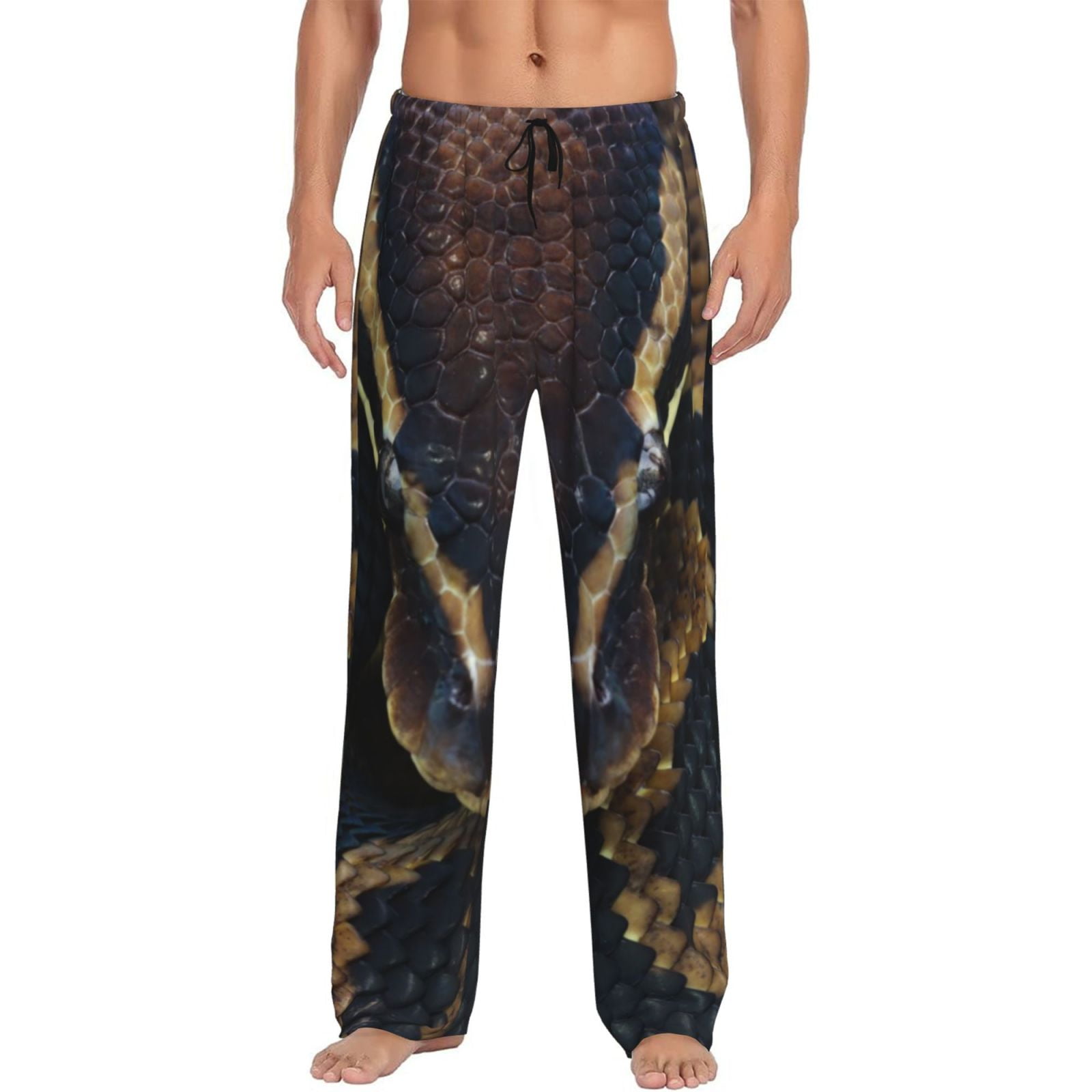Salouo Ball Phyton Snake Print Pajama Pants for Men, Lounge Pants ...