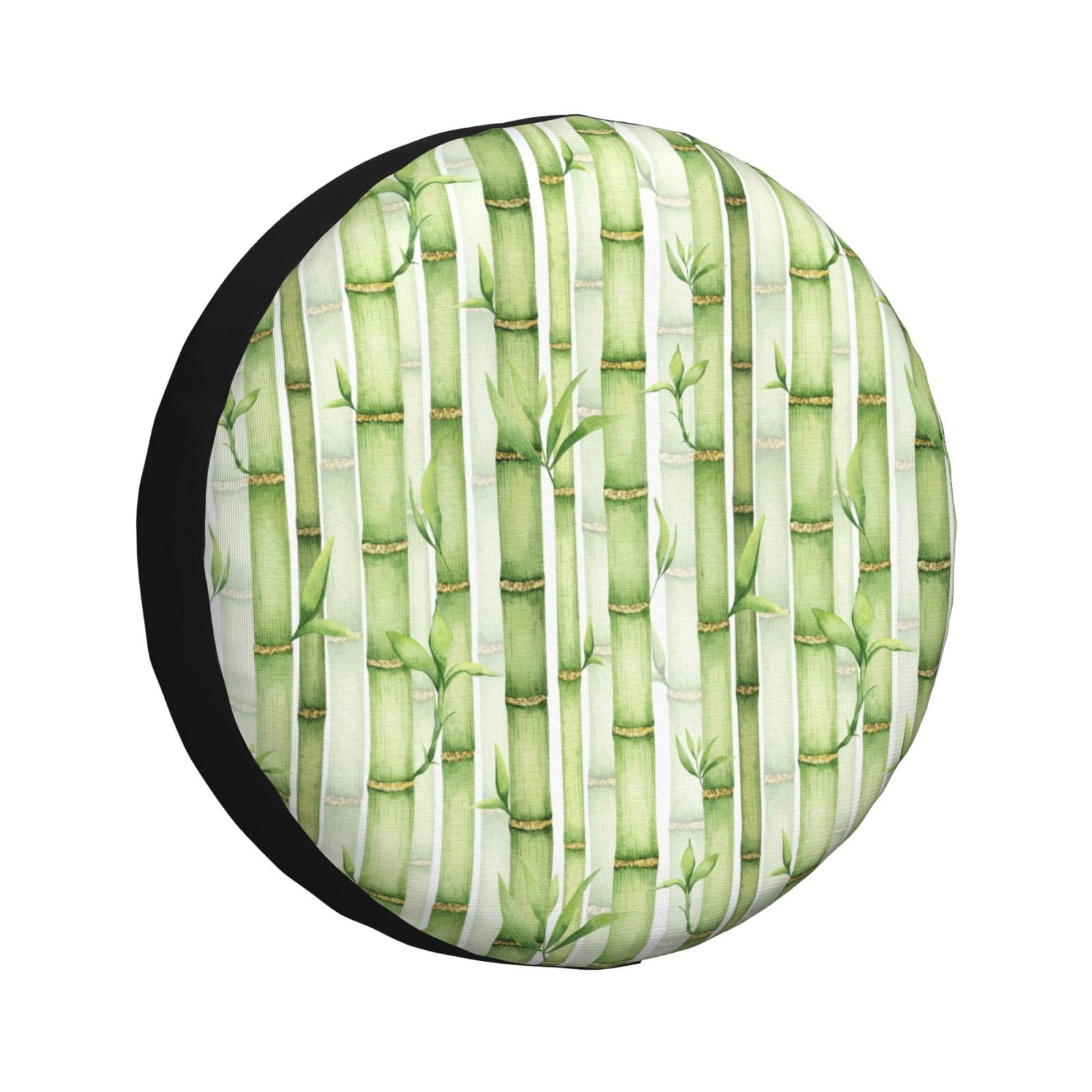 Salouo Bamboo Stems And Leaves Print Spare Tire Cover 14-17 inch Spare ...
