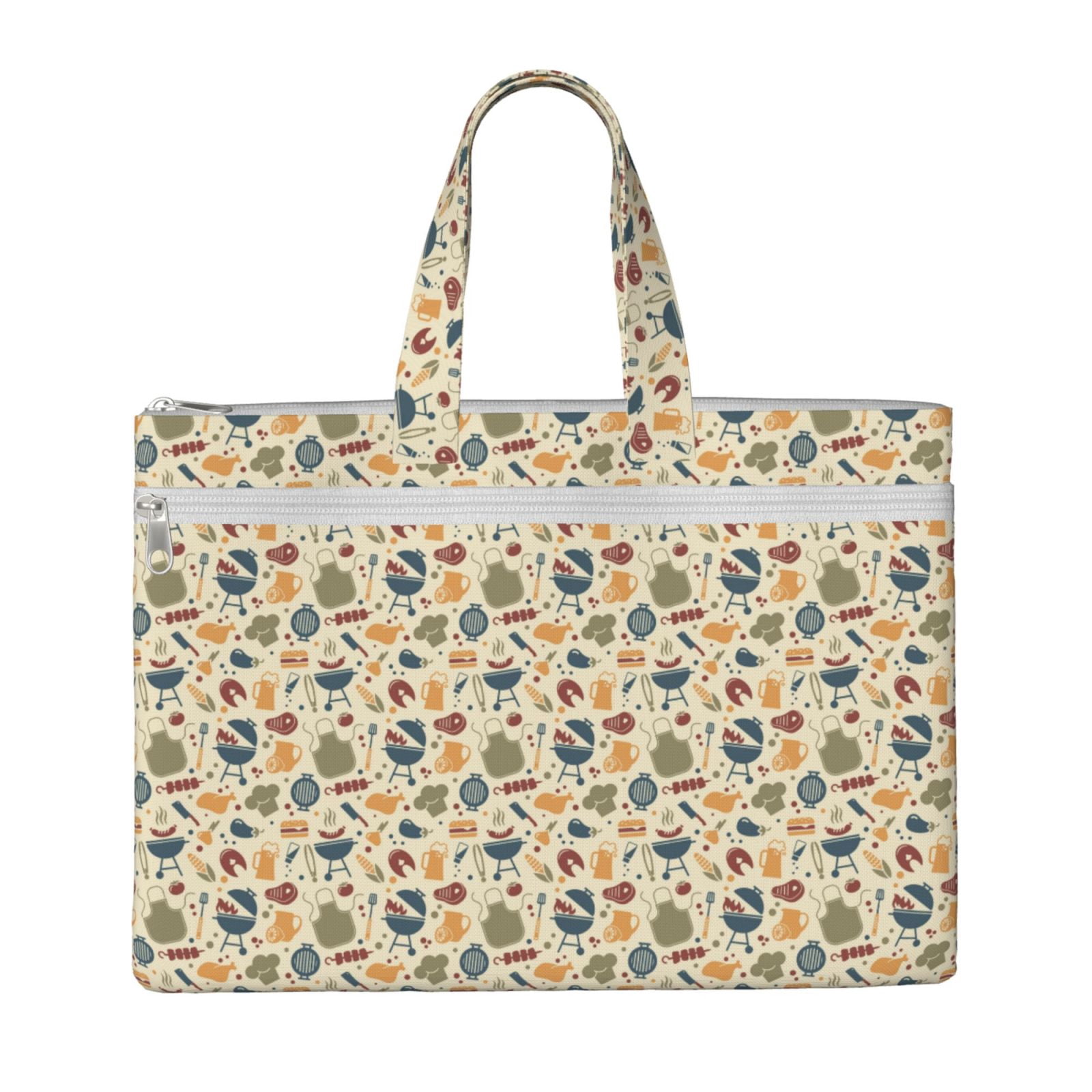Salouo Barbecue And Grill for Canvas Tote File Bag, Tote Bag With ...