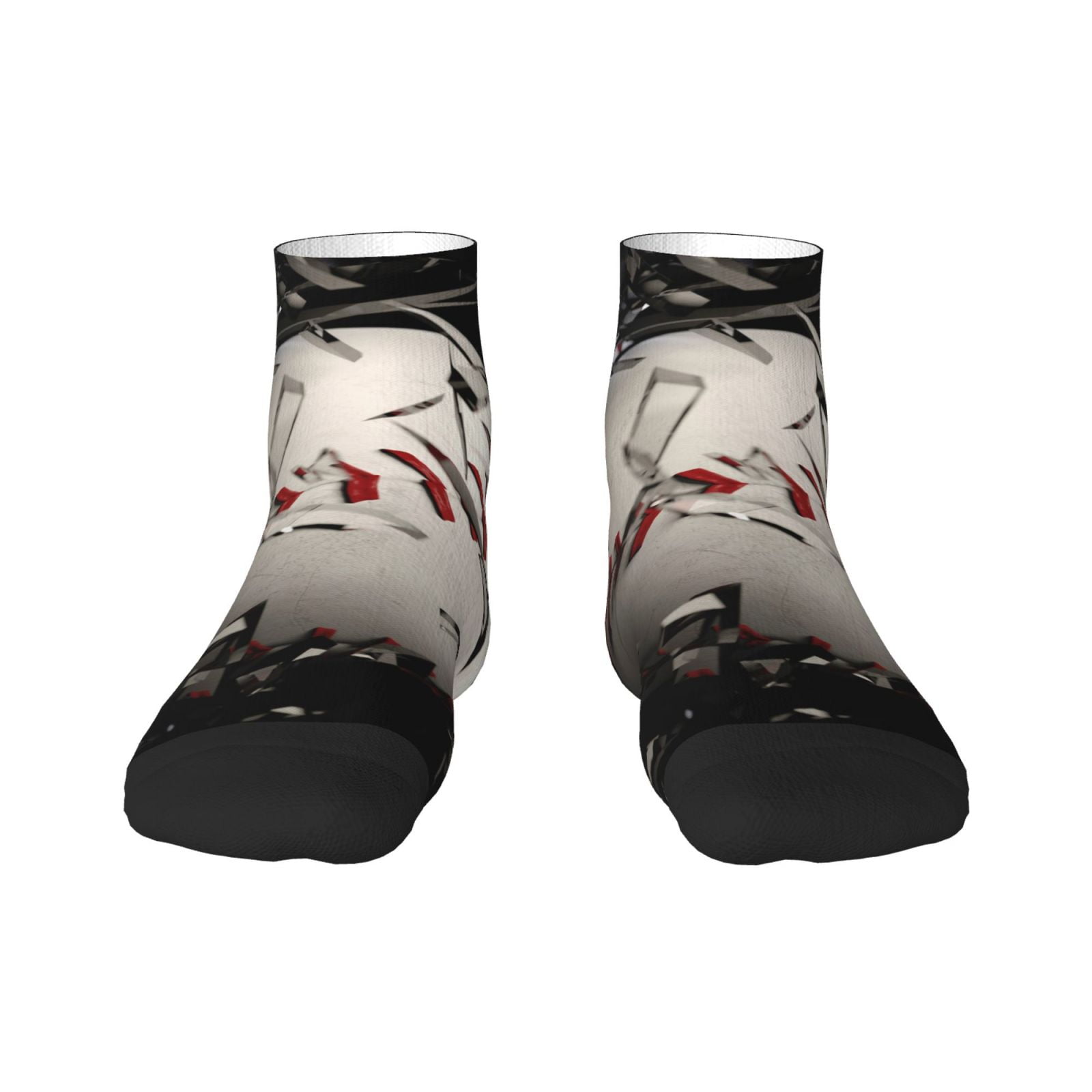 Salouo Baseball Breaking Glass Pattern Unisex Middle Tube Socks,Middle ...