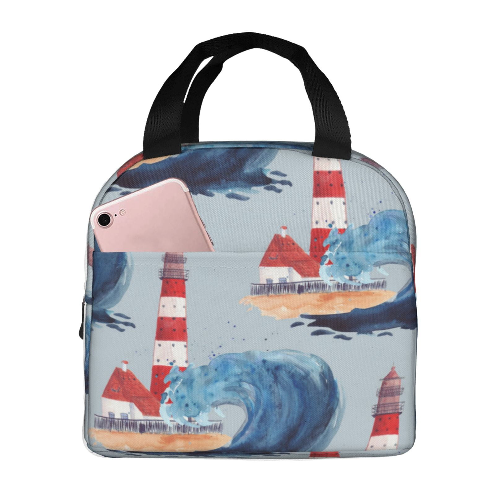 Salouo Beacon In The Huge Waves Of The Surf for Unisex Lunch Bag ...