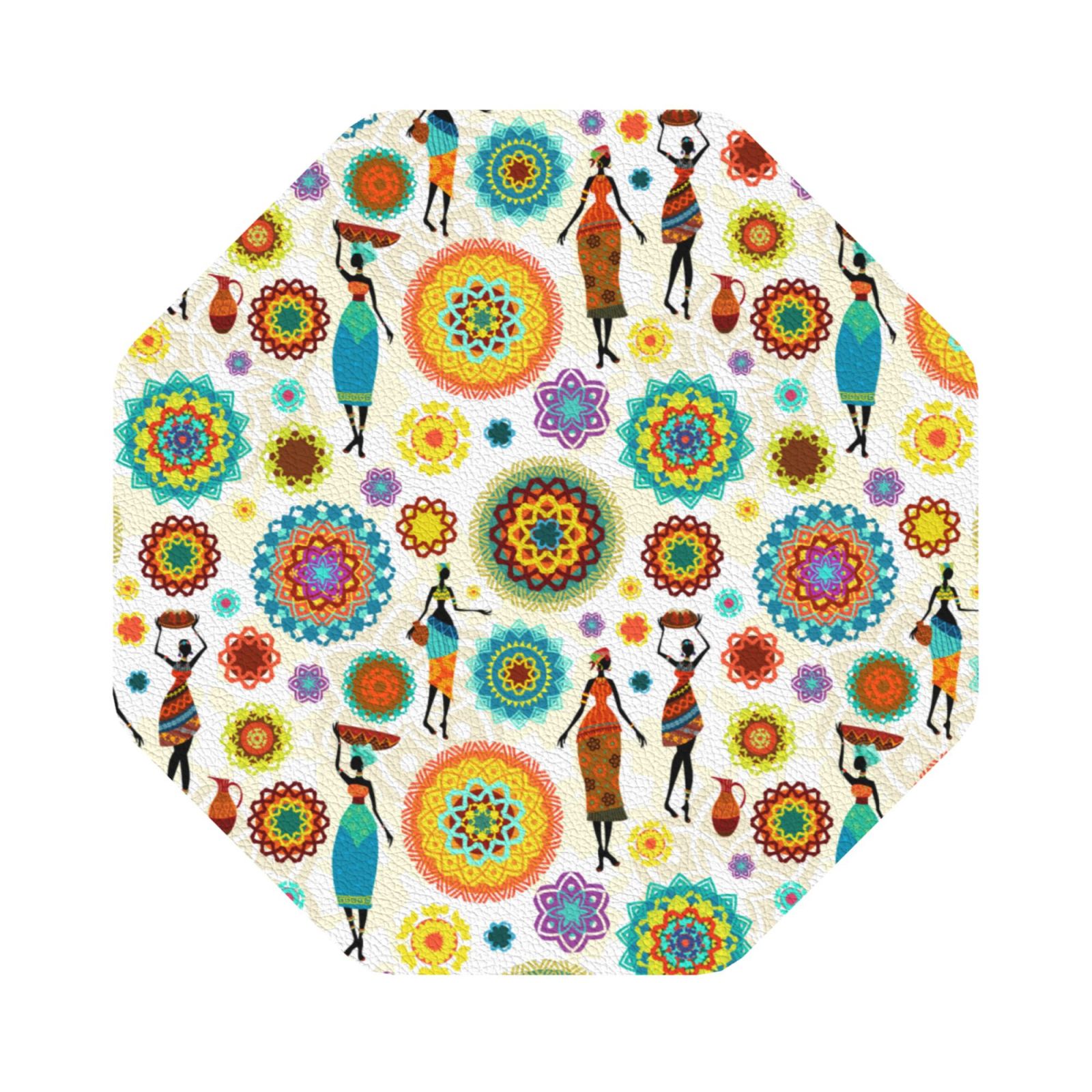 Salouo Beautiful African Womens Print Round Coaster,Drink Coasters ...
