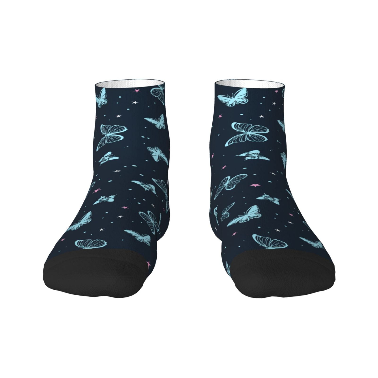 Salouo Beautiful Butterflies Pattern Unisex Middle Tube Socks,Middle ...