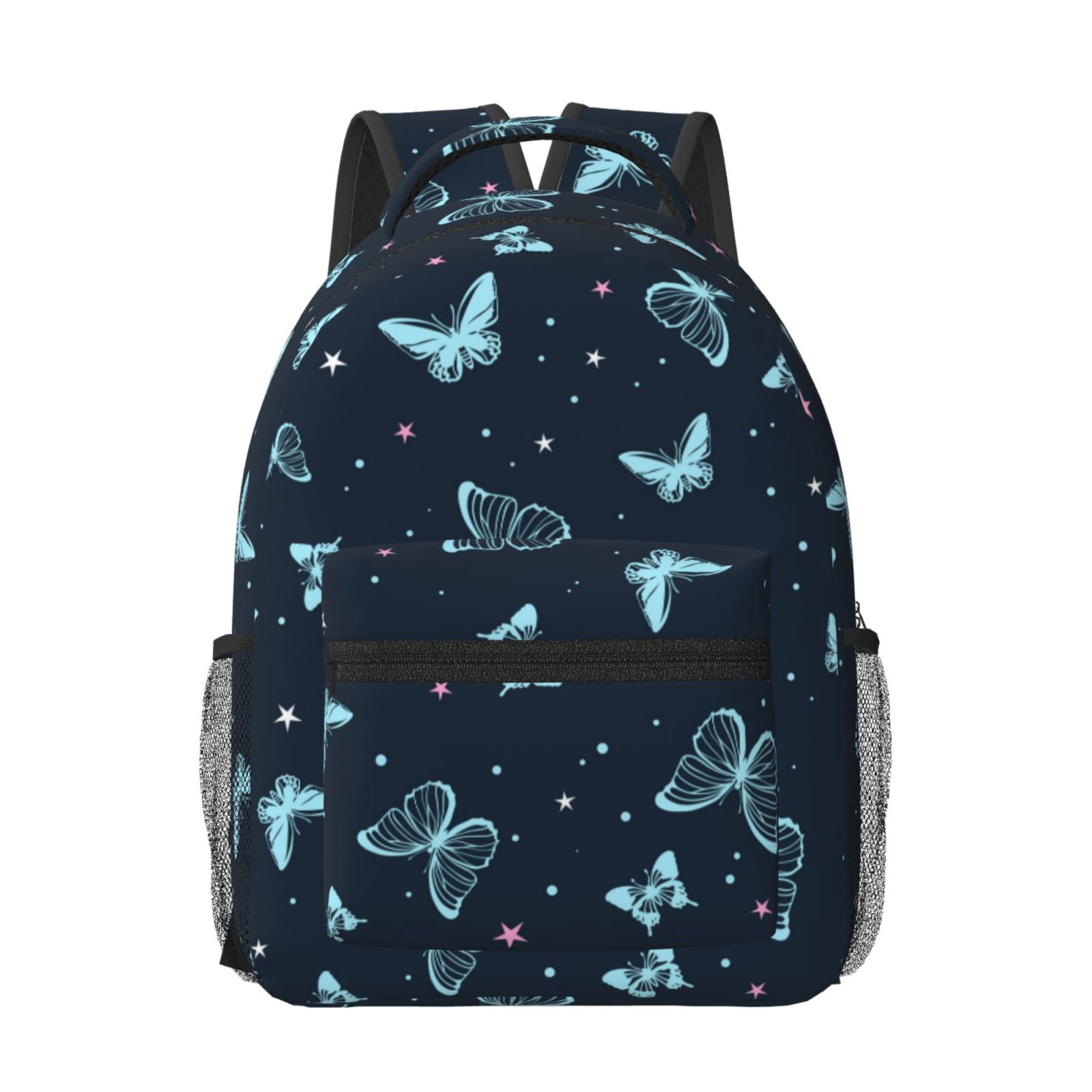 Salouo Beautiful Butterflies Print Laptop Backpack 16.5'' Daypack Carry ...