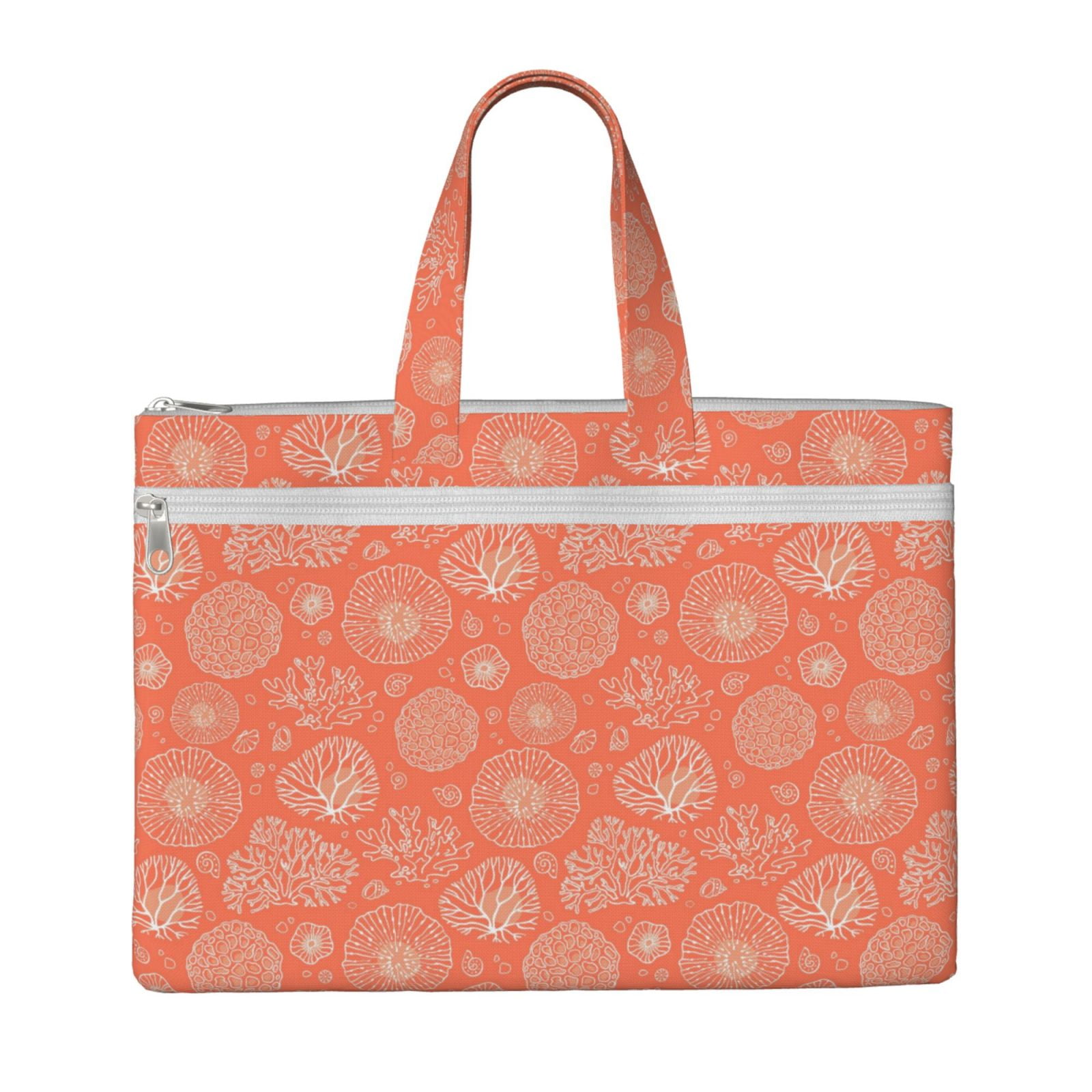 Salouo Beautiful Corals for Canvas Tote File Bag, Tote Bag With Zipper ...