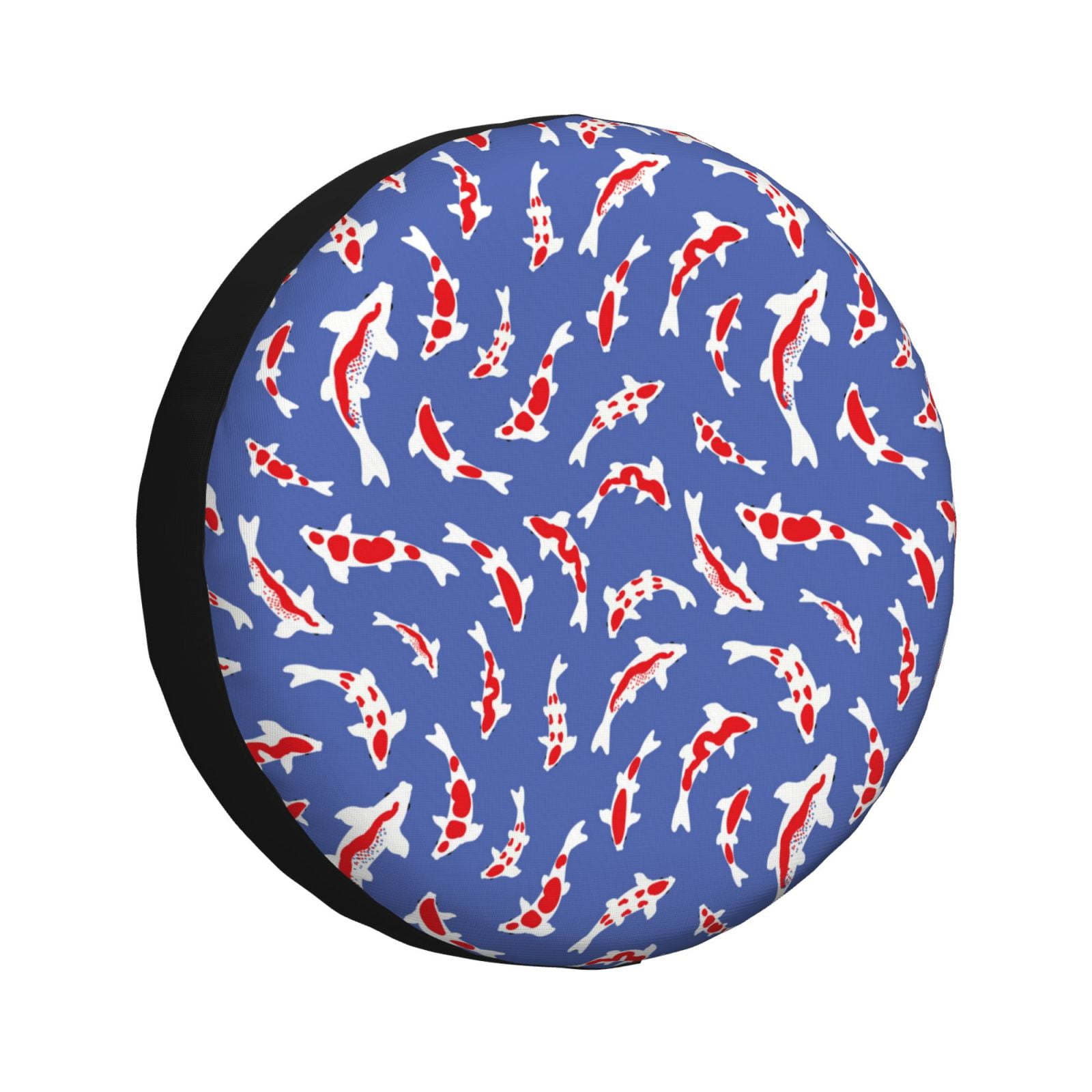 Salouo Beautiful Koi Fish Print Spare Tire Cover 14-17 inch Spare Tire ...