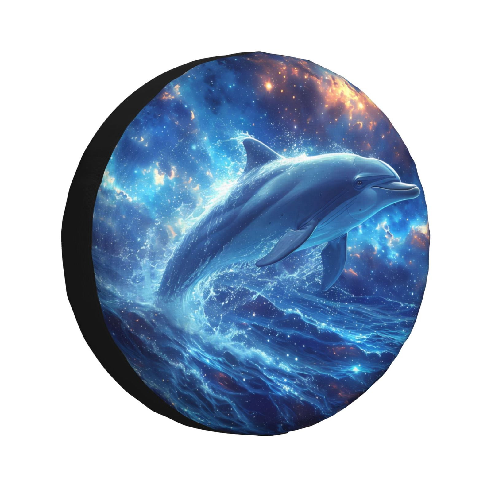 Salouo Beautiful Ocean Dolphin Print Spare Tire Cover 14-17 inch Spare ...