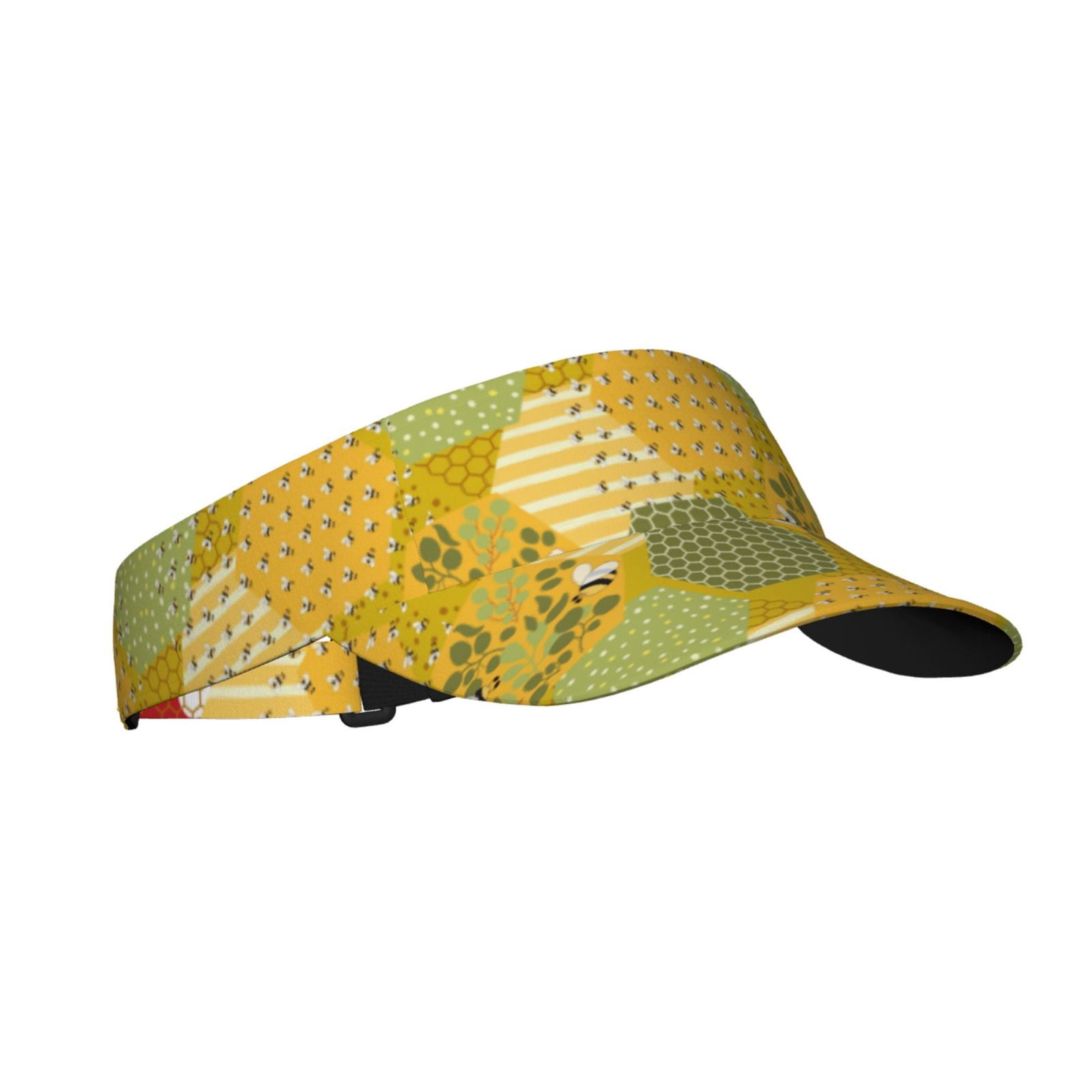 Salouo Bee honey Pattern Sport Sun Visor Hats,1-Piece of Adult Sunscreen Visor Cap Adjustable ...