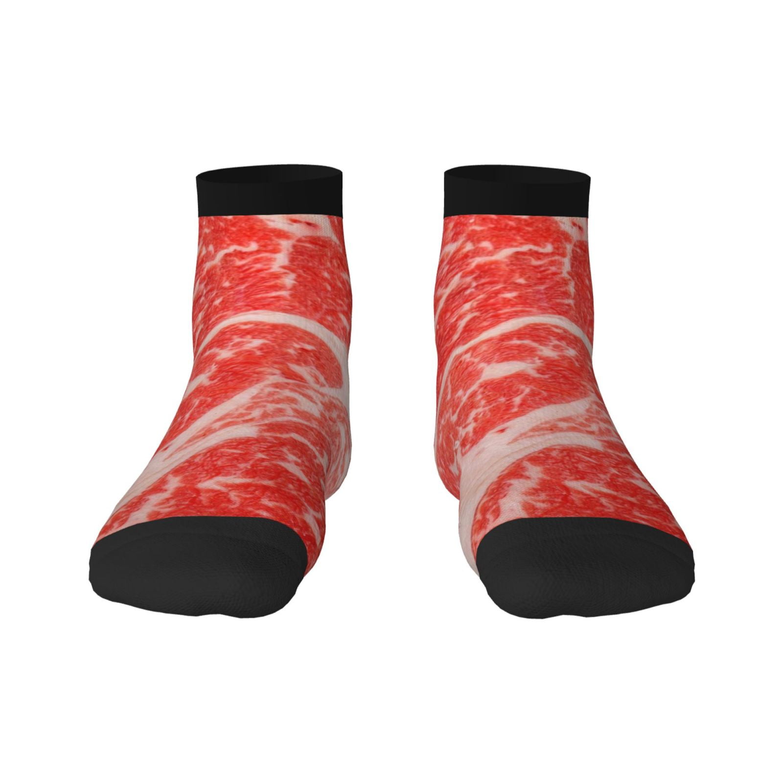 Salouo Beef Steaks Pattern Unisex Middle Tube Socks,Middle-Finger Knee ...