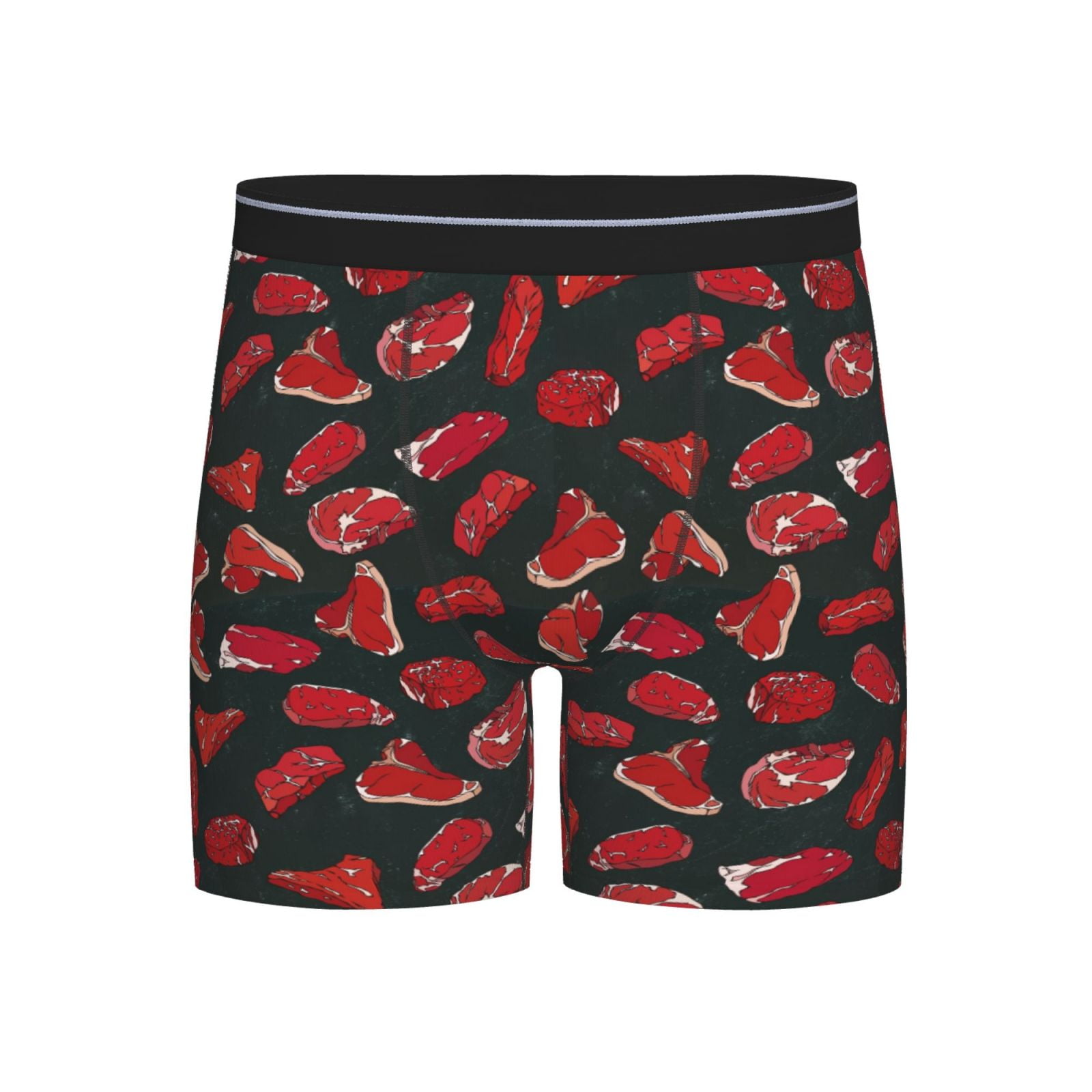 Salouo Beef3 Pattern Men's Boxer Briefs, Soft & Breathable Underwear ...