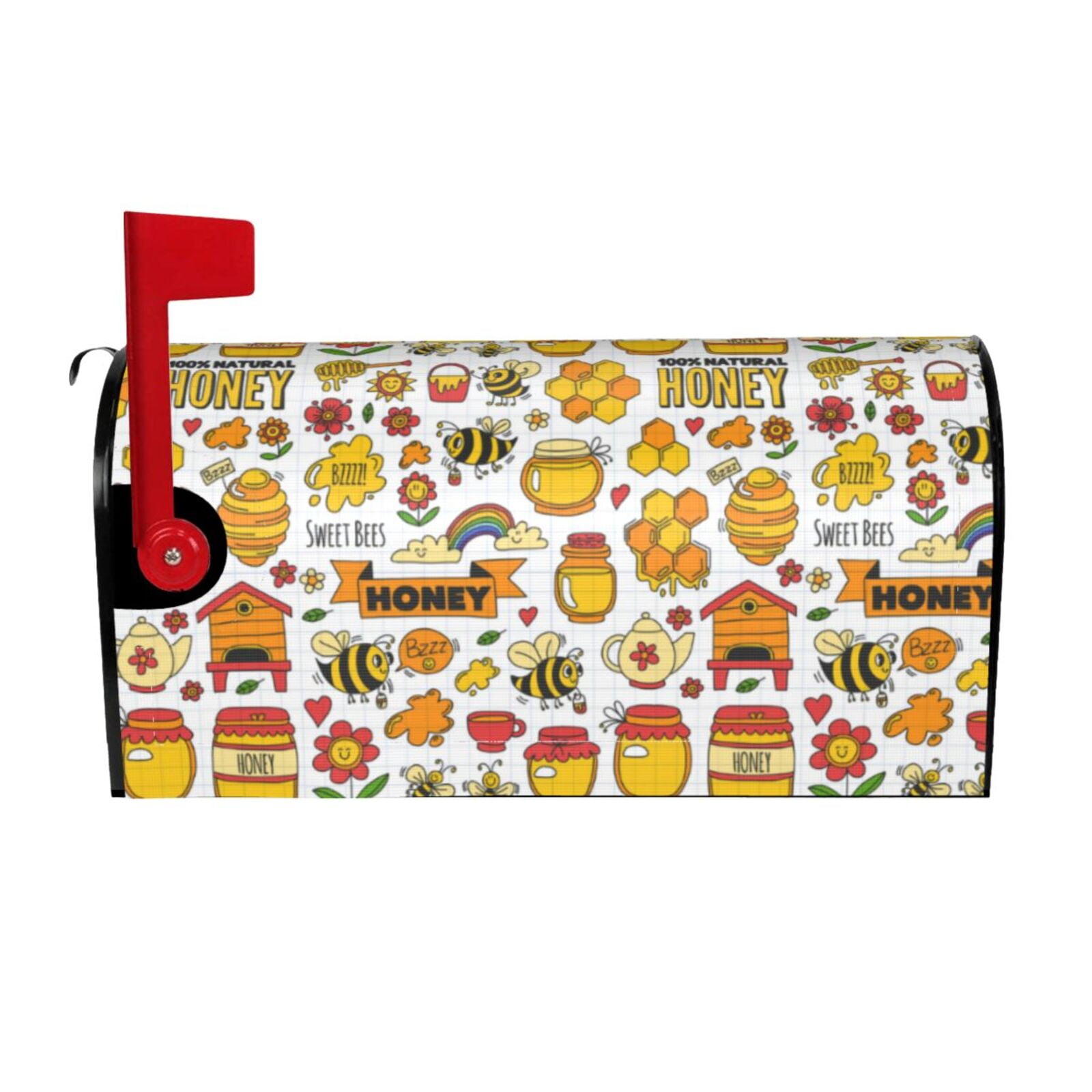 Salouo Bees And Honey 1 for Magnetic Mailbox Covers Waterproof Post Box ...