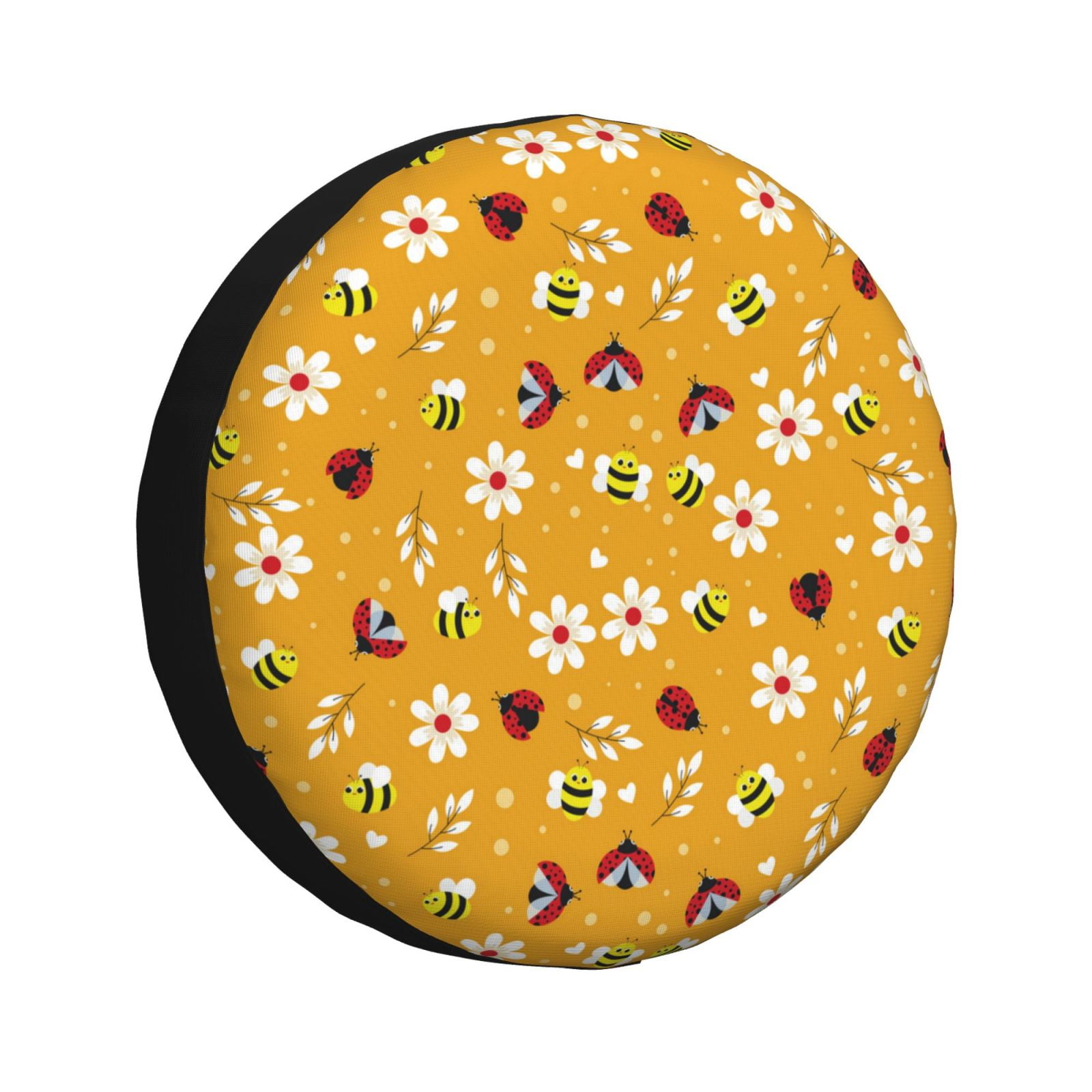 Salouo Bees And Ladybug Print Spare Tire Cover 14-17 inch Spare Tire ...