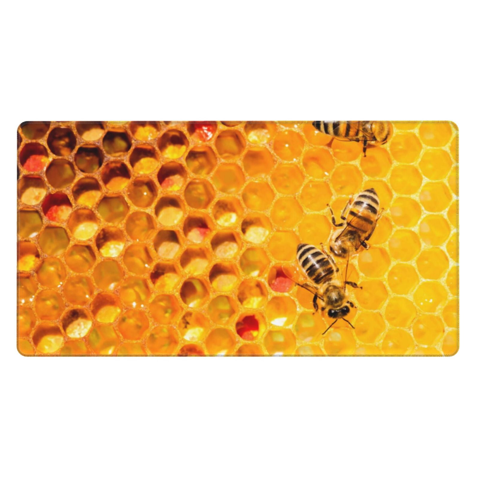 Salouo Bees on Hive Honeycomb Print Large Mouse Pad,Extended Mat Desk ...
