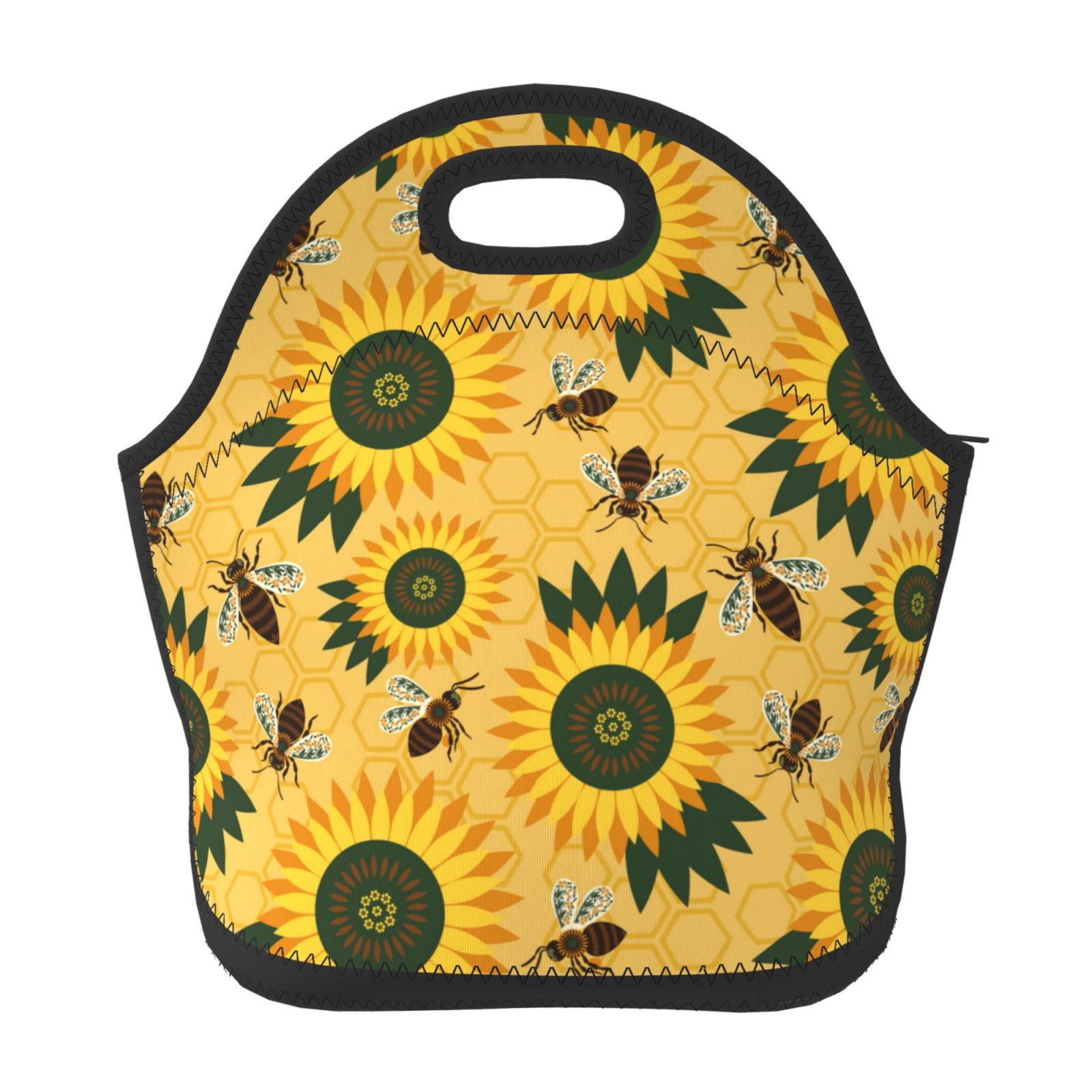 Salouo Bees and Sunflowers for Lunch Tote,Lunch Bag Insulated Lunch Box ...