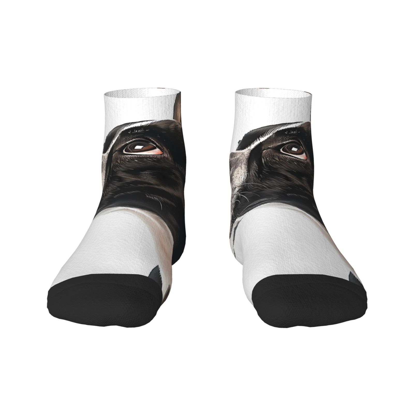 Salouo Black And White Boston Terrier Pattern Unisex Middle Tube Socks ...