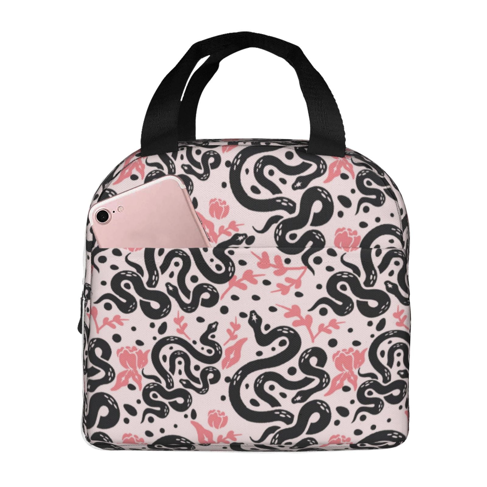 Salouo Black Snake for Unisex Lunch Bag Leakproof Lunch Tote Large ...