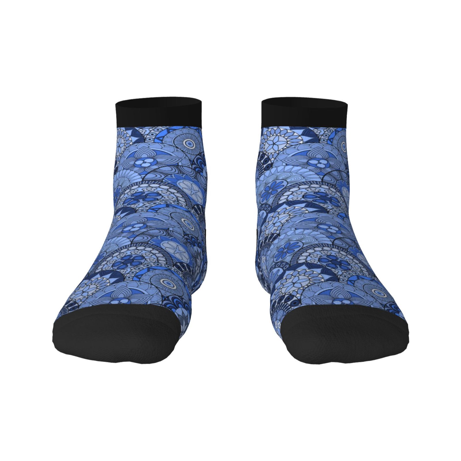 Salouo Blue Mandala Harmony Pattern Unisex Middle Tube Socks,Middle ...