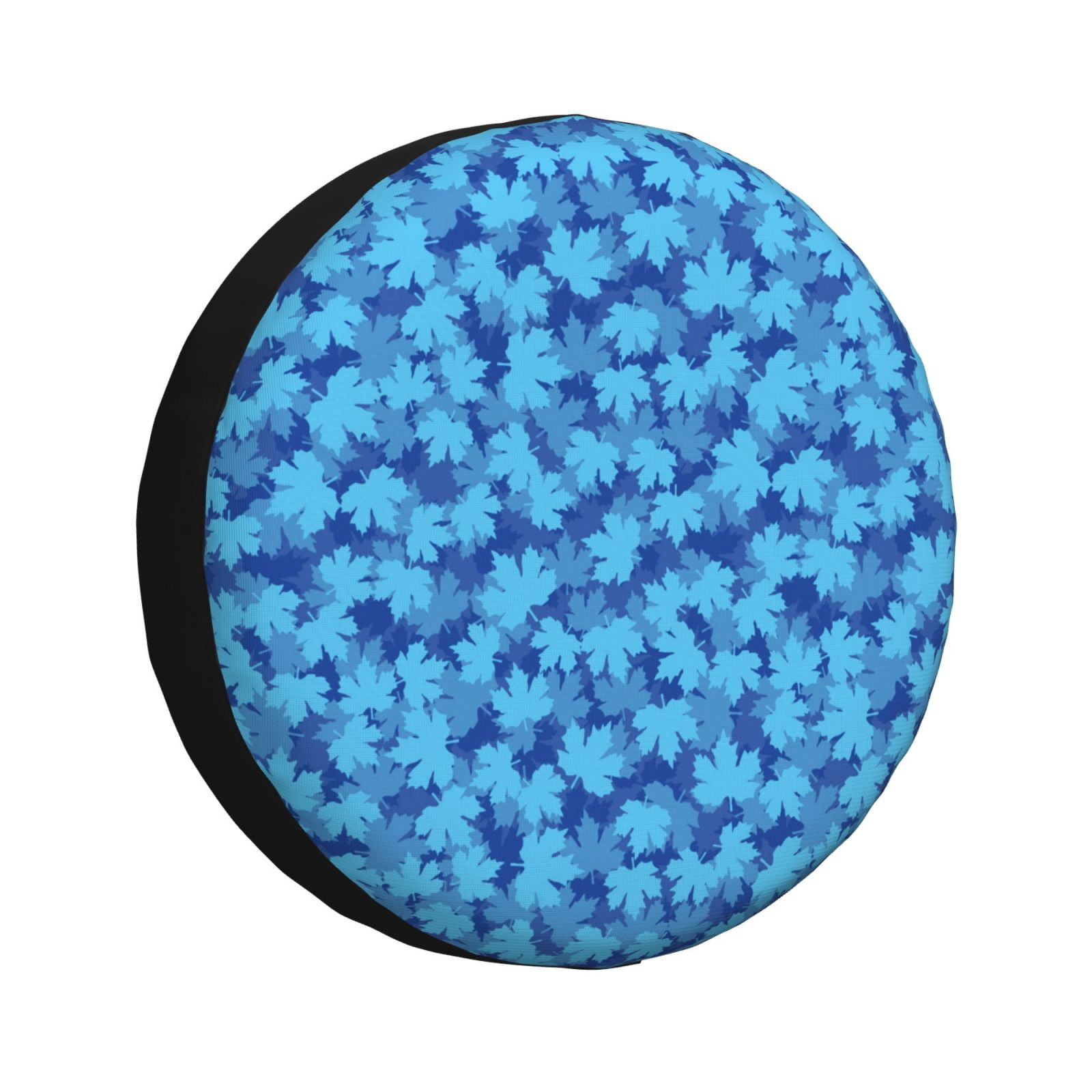 Salouo Blue Maple Leaf Print Spare Tire Cover 14-17 inch Spare Tire ...