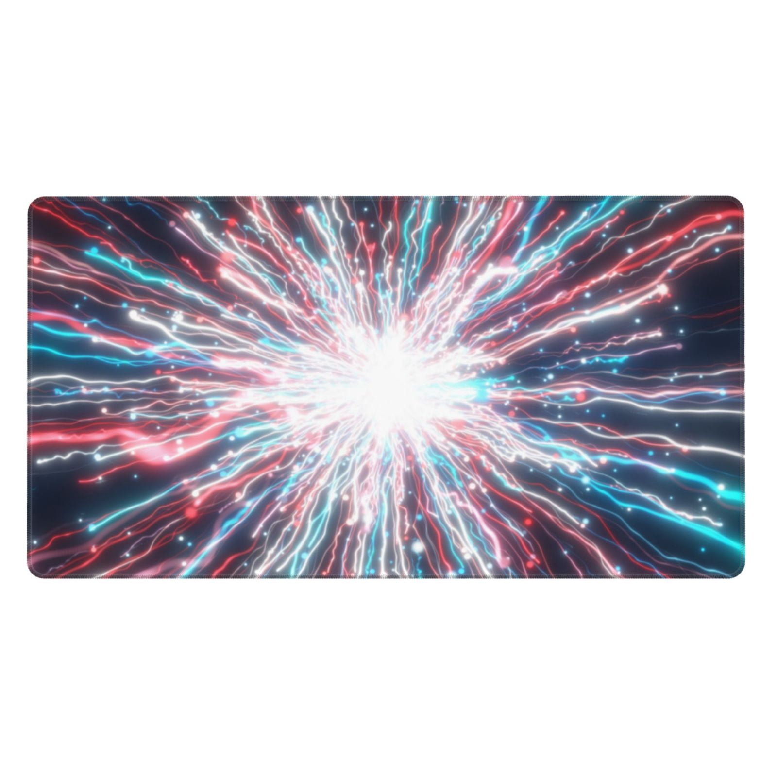 Salouo Blue Swirl Fireworks Print Large Mouse Pad,Extended Mat Desk Pad ...