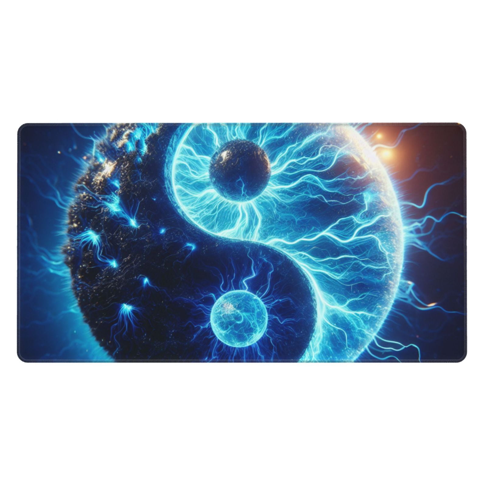 Salouo Blue Yin And Yang Print Large Mouse Pad,Extended Mat Desk Pad ...