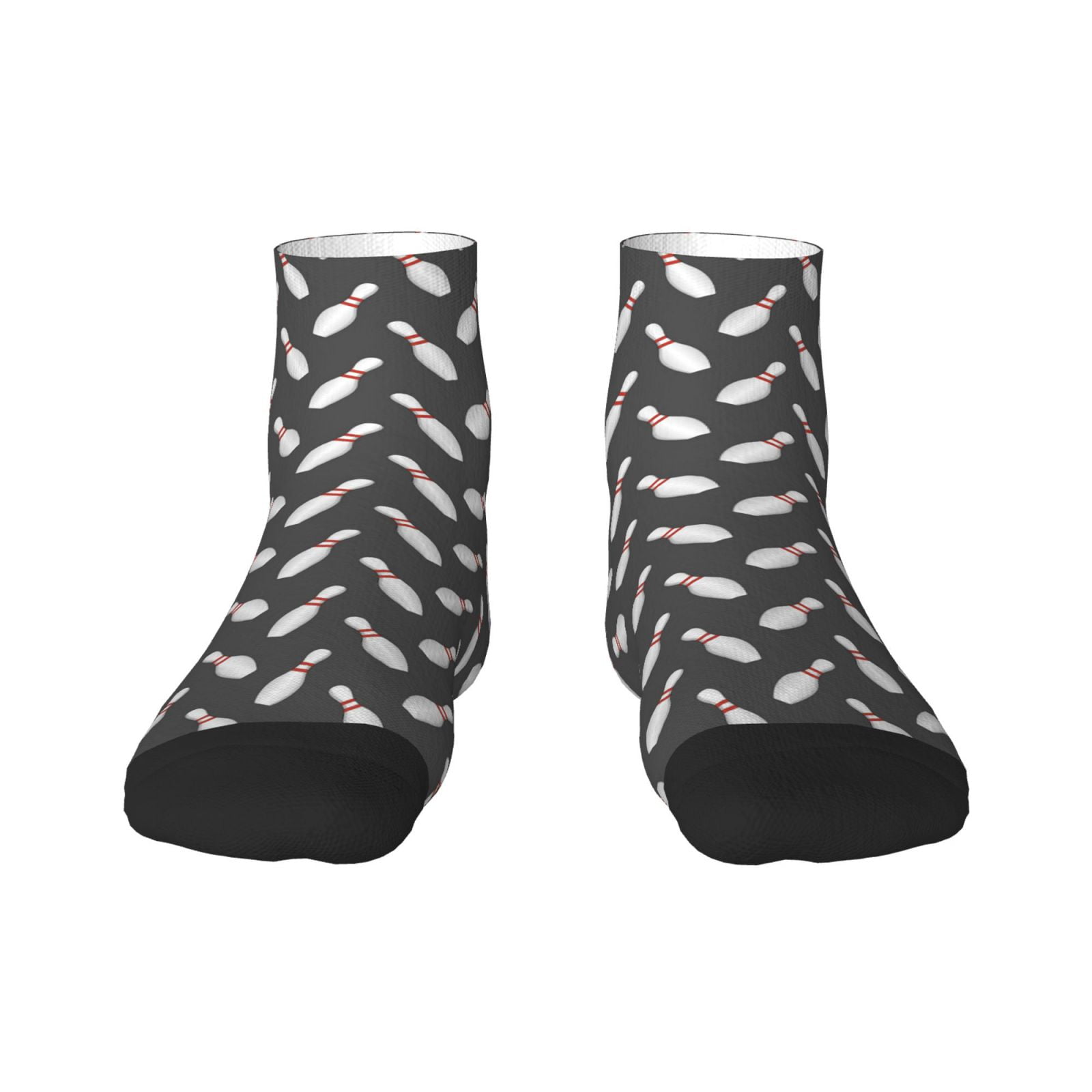 Salouo Bowling Pins Pattern Unisex Middle Tube Socks,Middle-Finger Knee ...