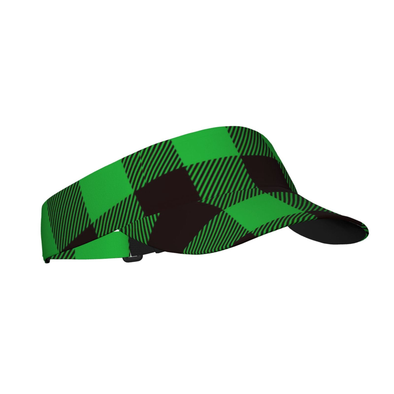 Salouo Buffalo Plaid Green Black Pattern Sport Sun Visor Hats,1-Piece ...