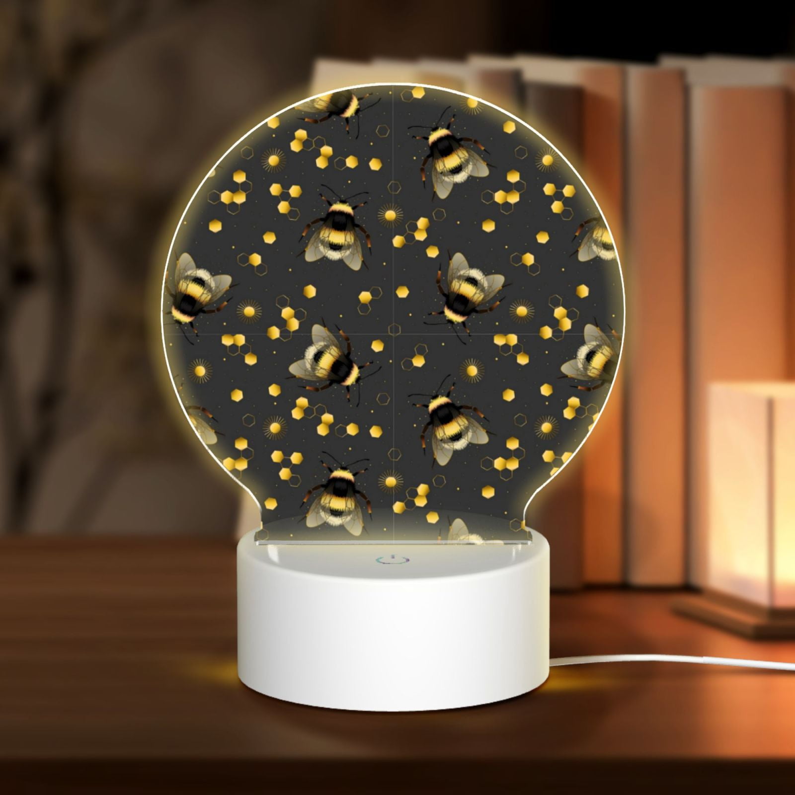 Salouo Bumblebee for Round Acrylic Night Light - Acrylic Sheets with ...