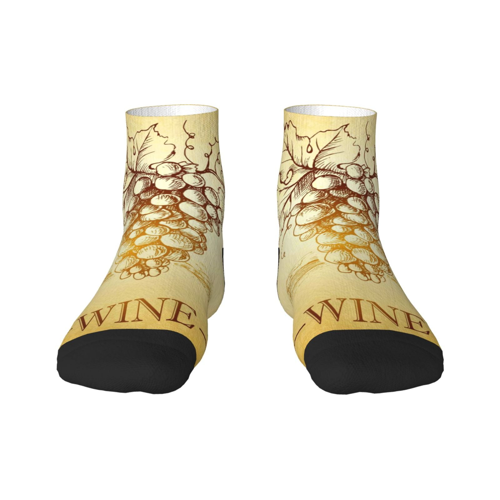 Salouo Bunch of Grapes Pattern Unisex Middle Tube Socks,Middle-Finger ...