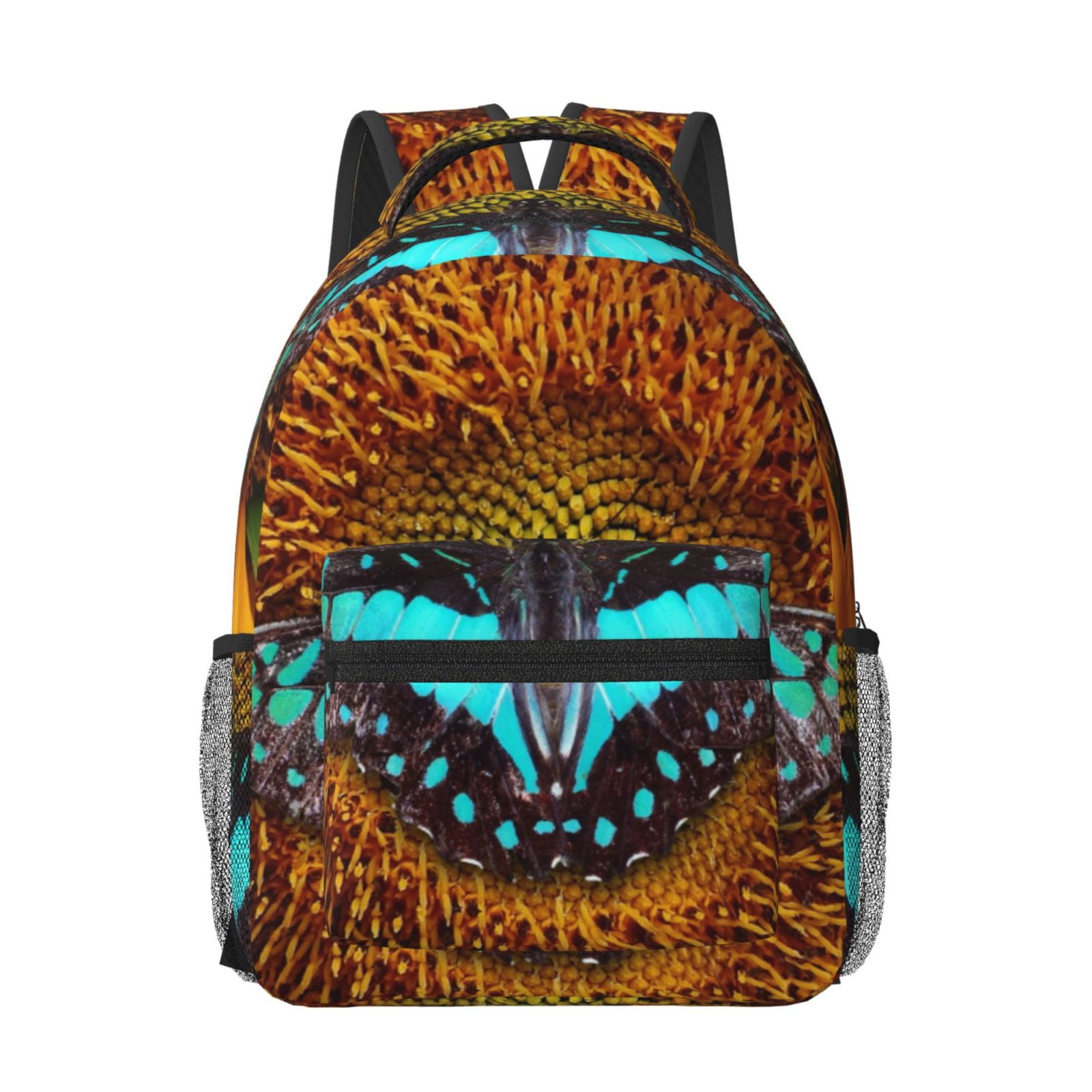 Salouo Butterfly Alighted On Sunflowers Print Laptop Backpack 16.5 ...