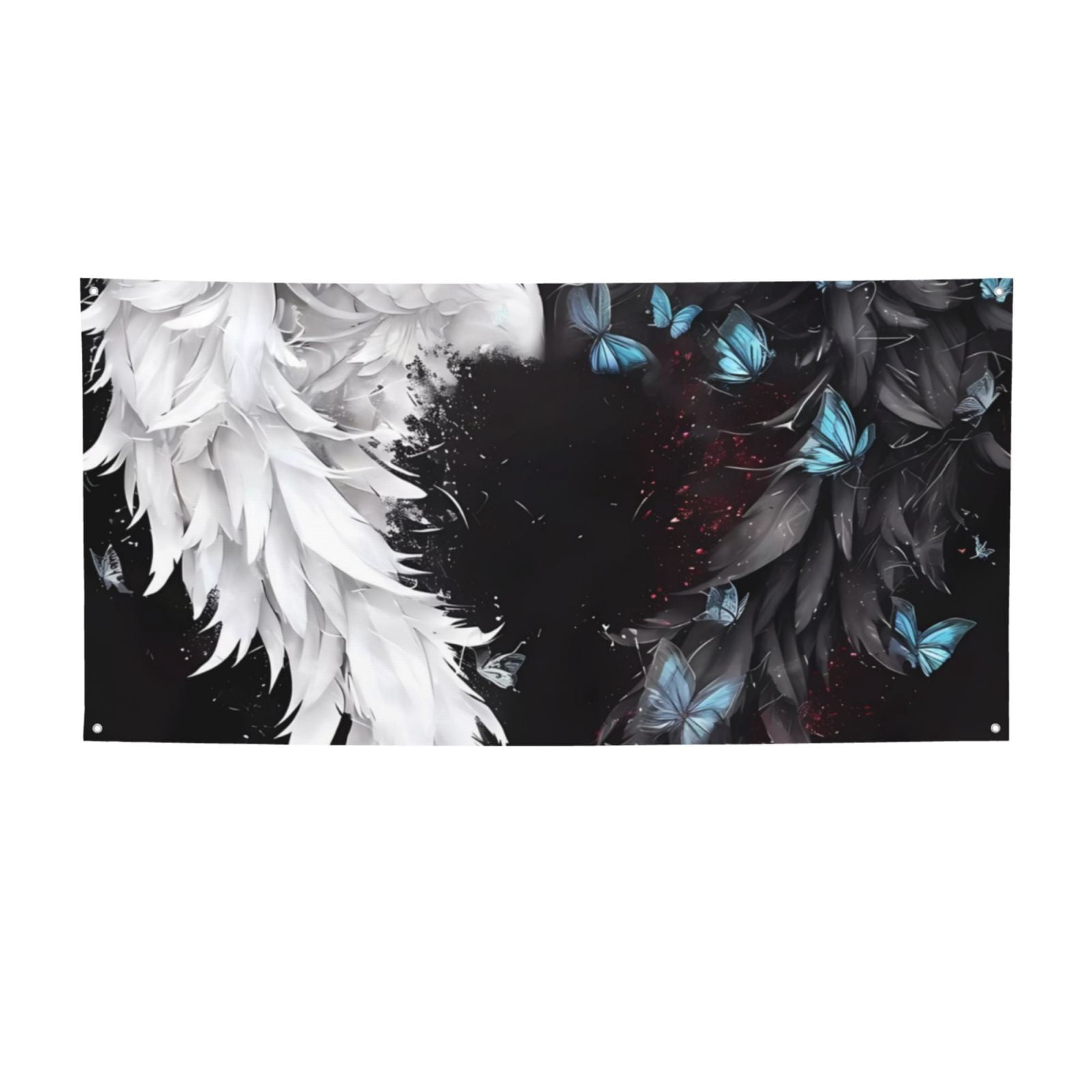 Salouo Butterfly Angel Wings Art Pattern Holiday Banner Outside Party ...