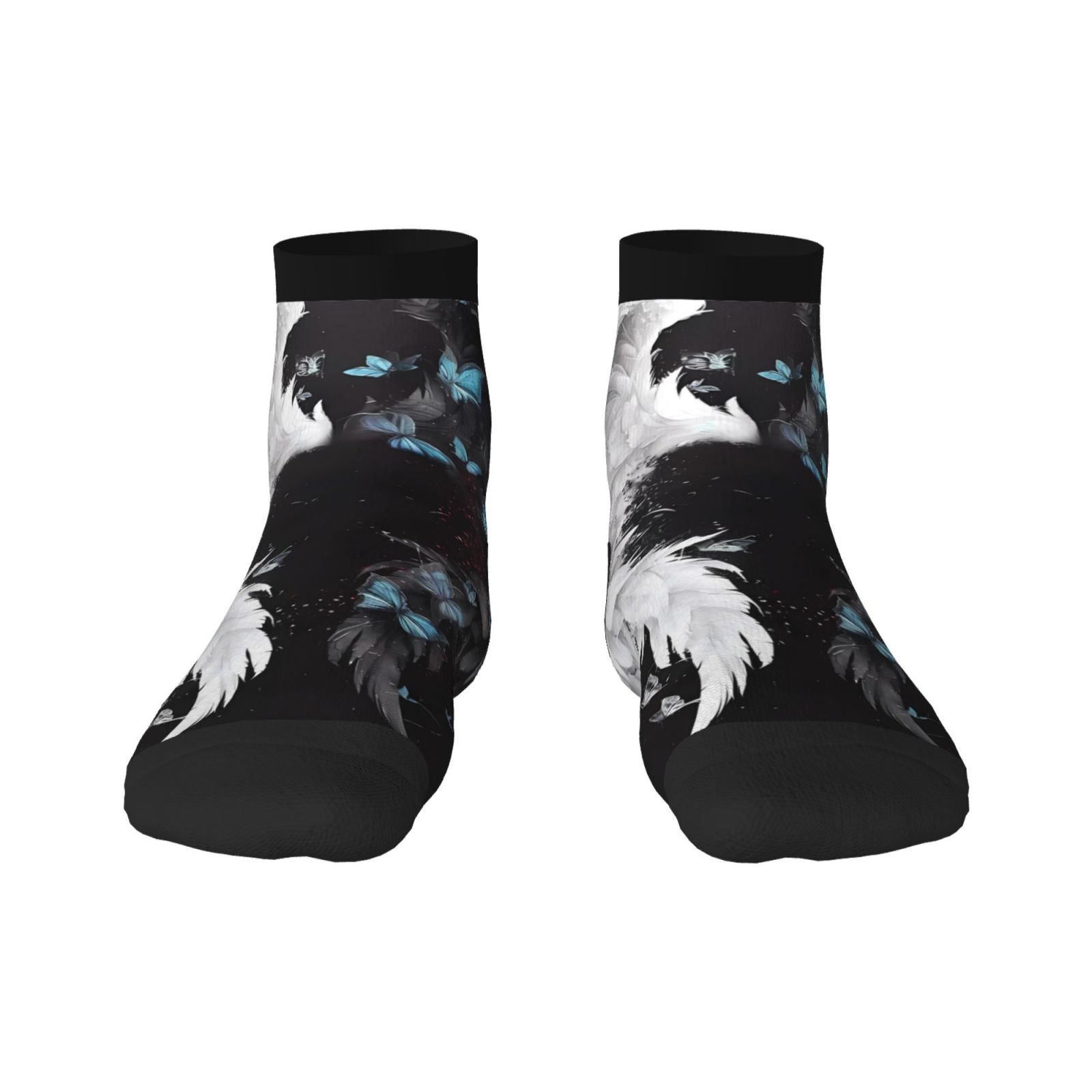 Salouo Butterfly Angel Wings Art Pattern Unisex Middle Tube Socks ...