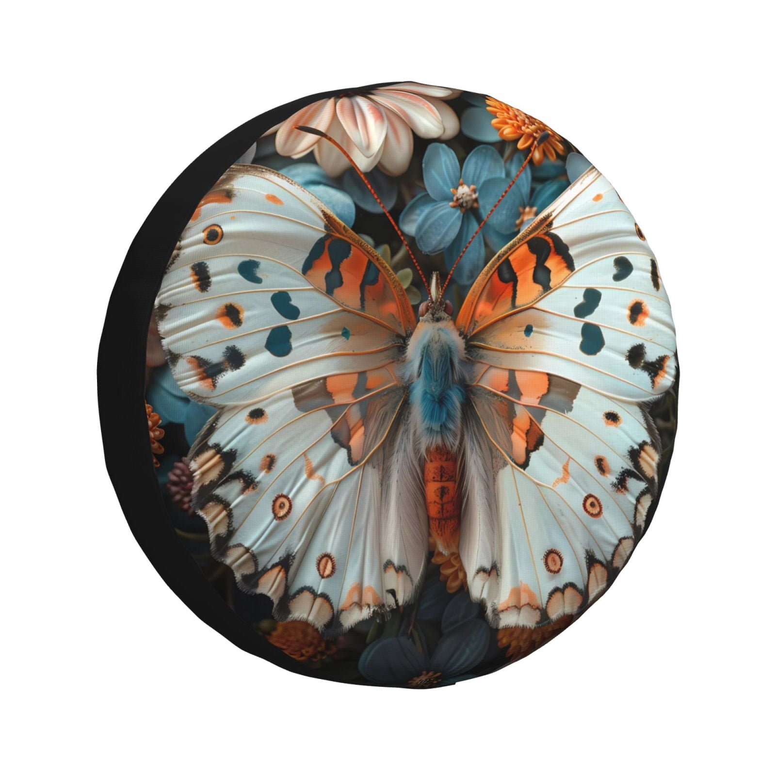 Salouo Butterfly and Bloom Beauty Print Spare Tire Cover 14-17 inch ...