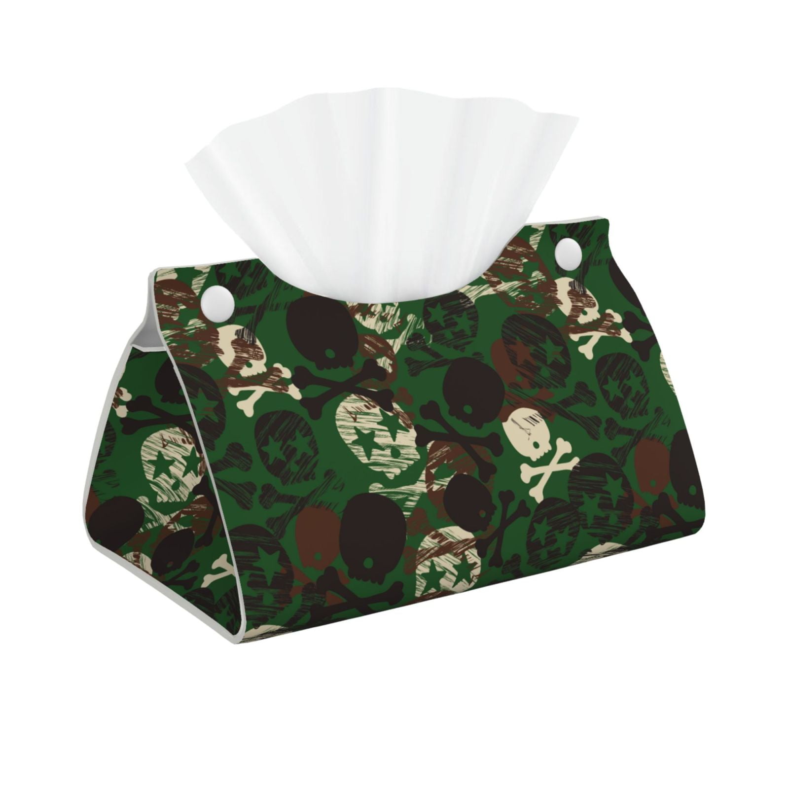 Salouo Camouflage Skull Pattern Long Tissue Box Cover Rectangular–Plus ...