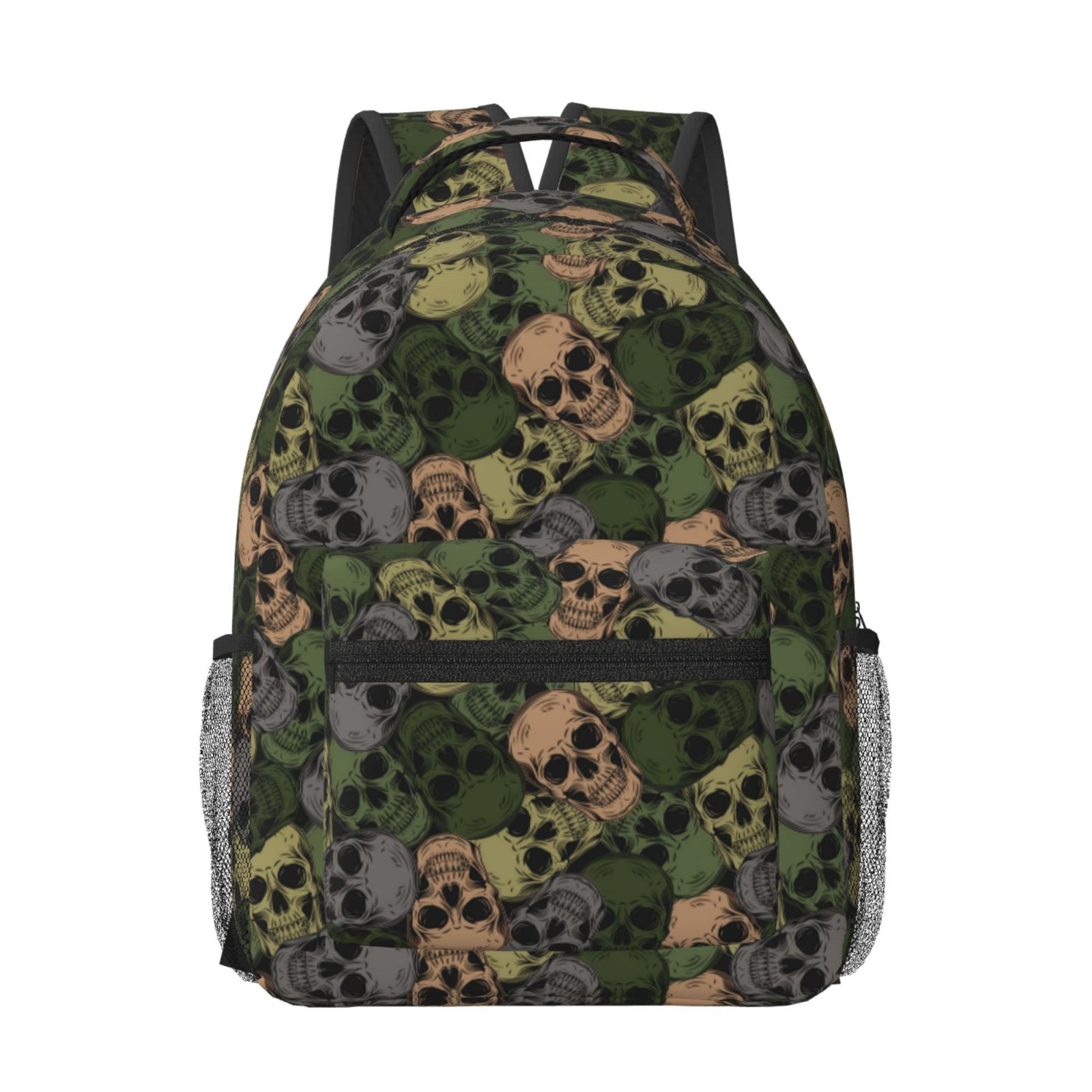 Salouo Camouflage Skulls Print Laptop Backpack 16.5'' Daypack Carry On ...