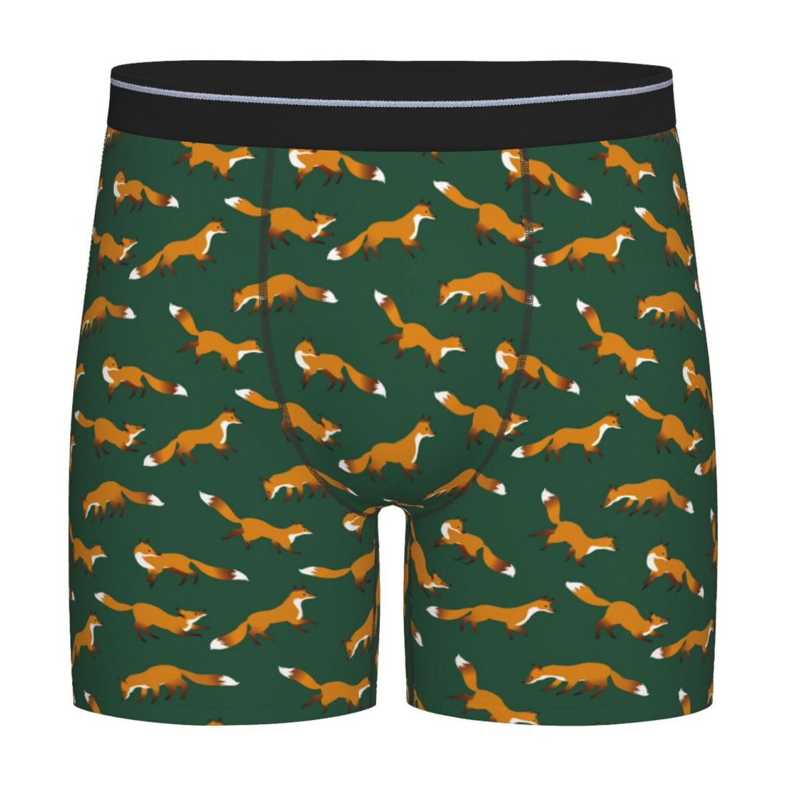 Salouo Cartoon Fox 1 Pattern Men's Boxer Briefs, Soft & Breathable ...