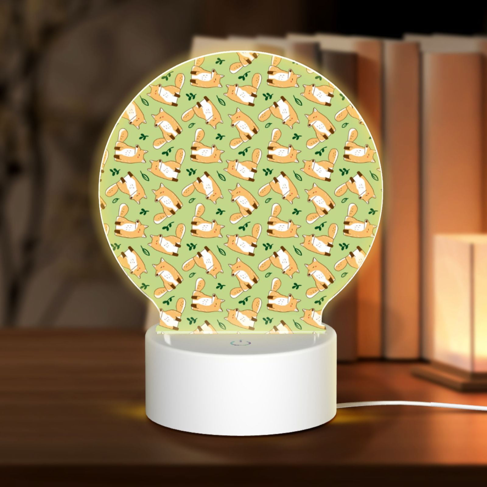Salouo Cartoon Fox 2 for Round Acrylic Night Light - Acrylic Sheets ...