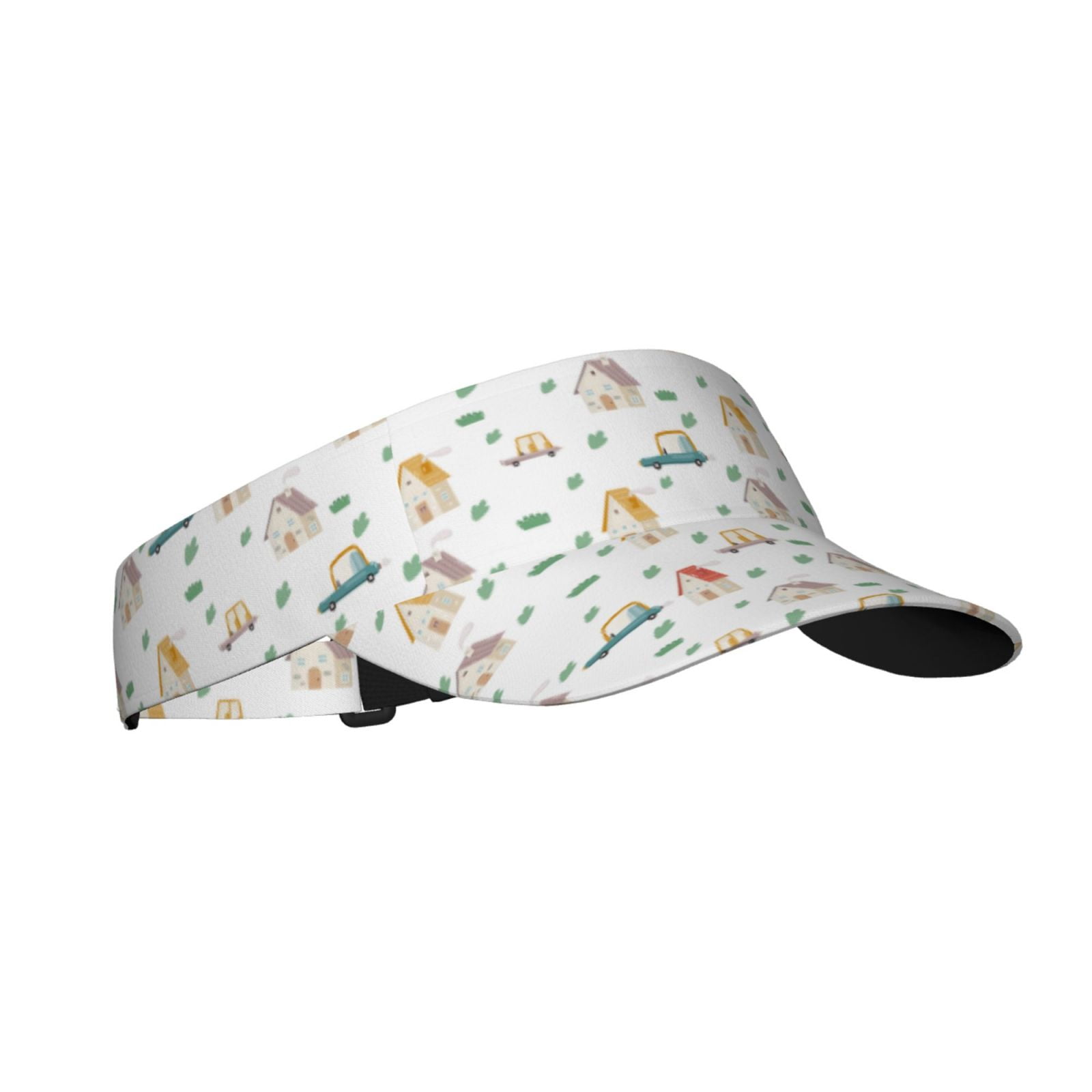 Salouo Cartoon House Pattern Sport Sun Visor Hats,1-Piece of Adult ...