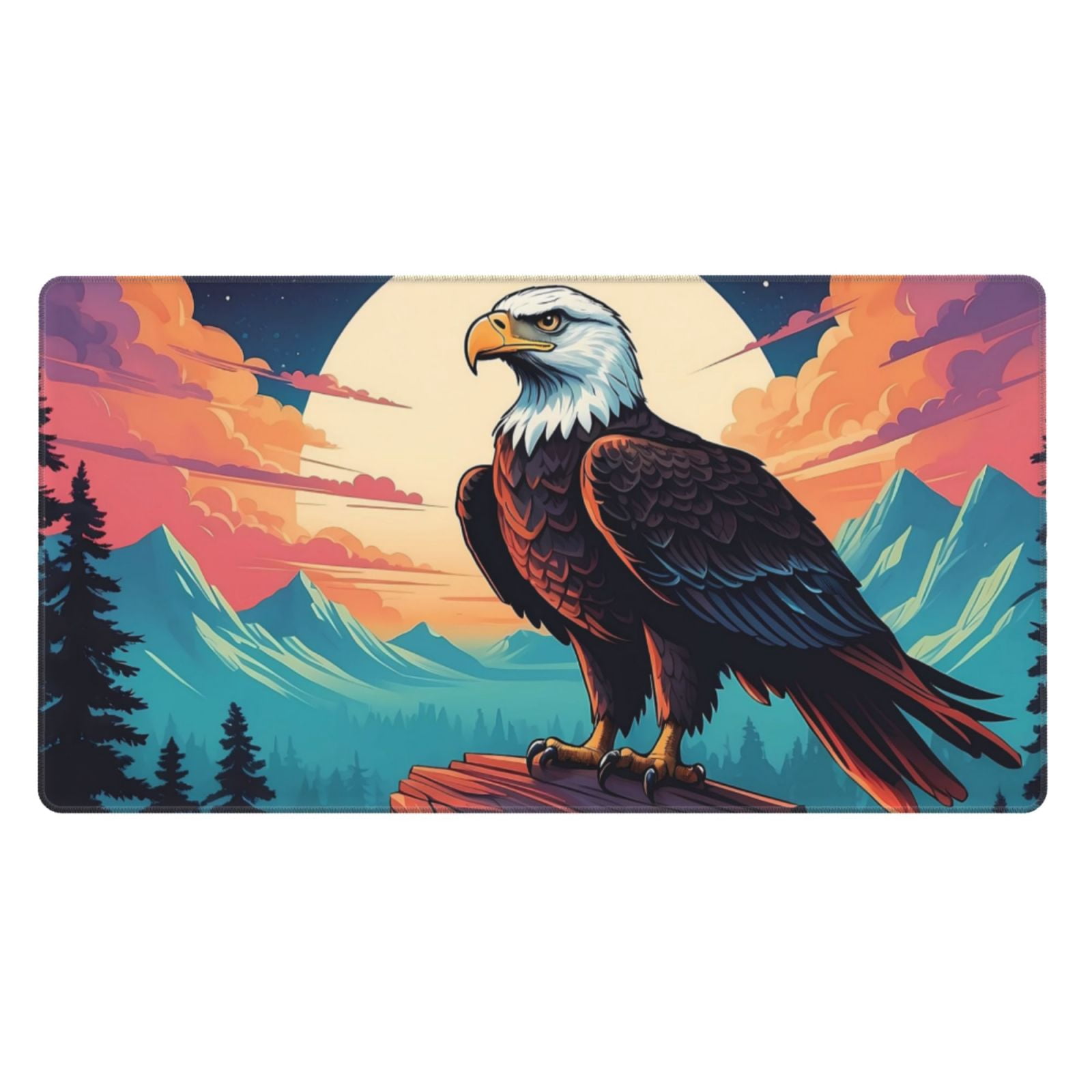Salouo Cartoon Iceberg Bald Eagle Print Large Mouse Pad,Extended Mat ...